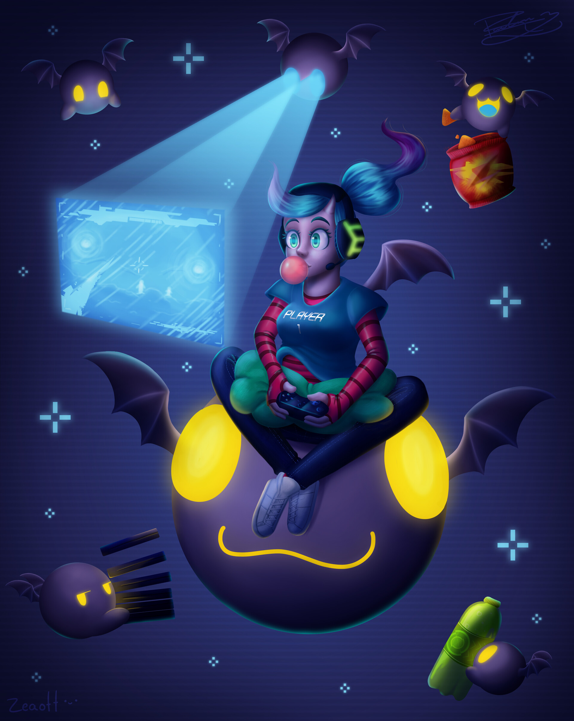 ArtStation - Demon Gamer