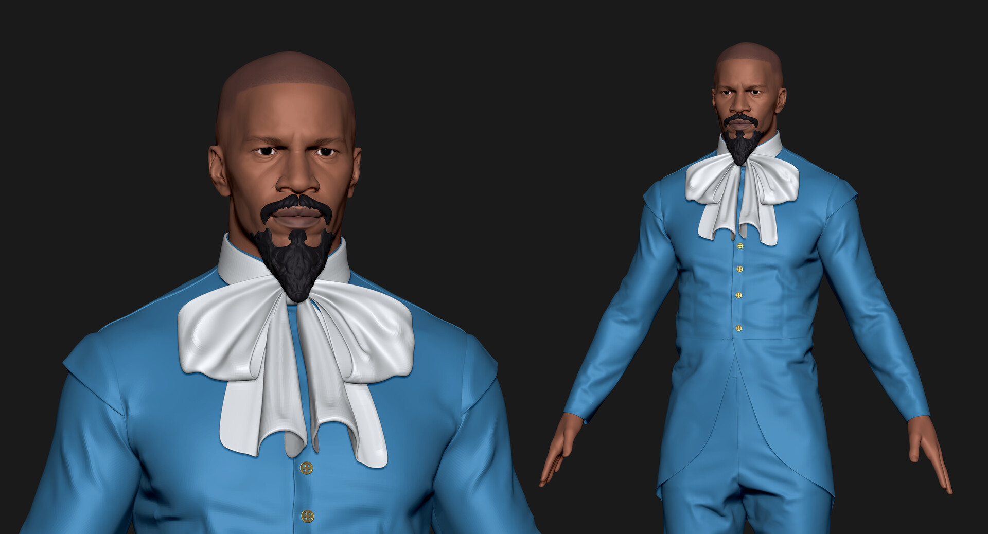 ArtStation - Likeness Django Unchained WIP