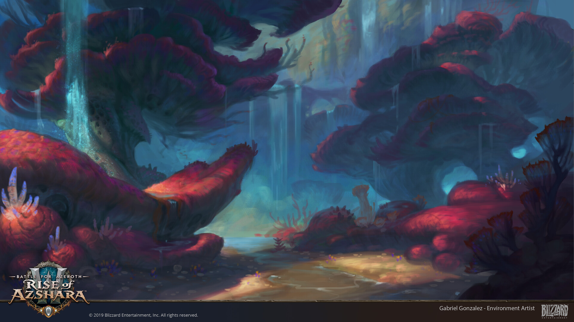 ArtStation - Rise of Azshara - Nazjatar: Coral Forest Biome