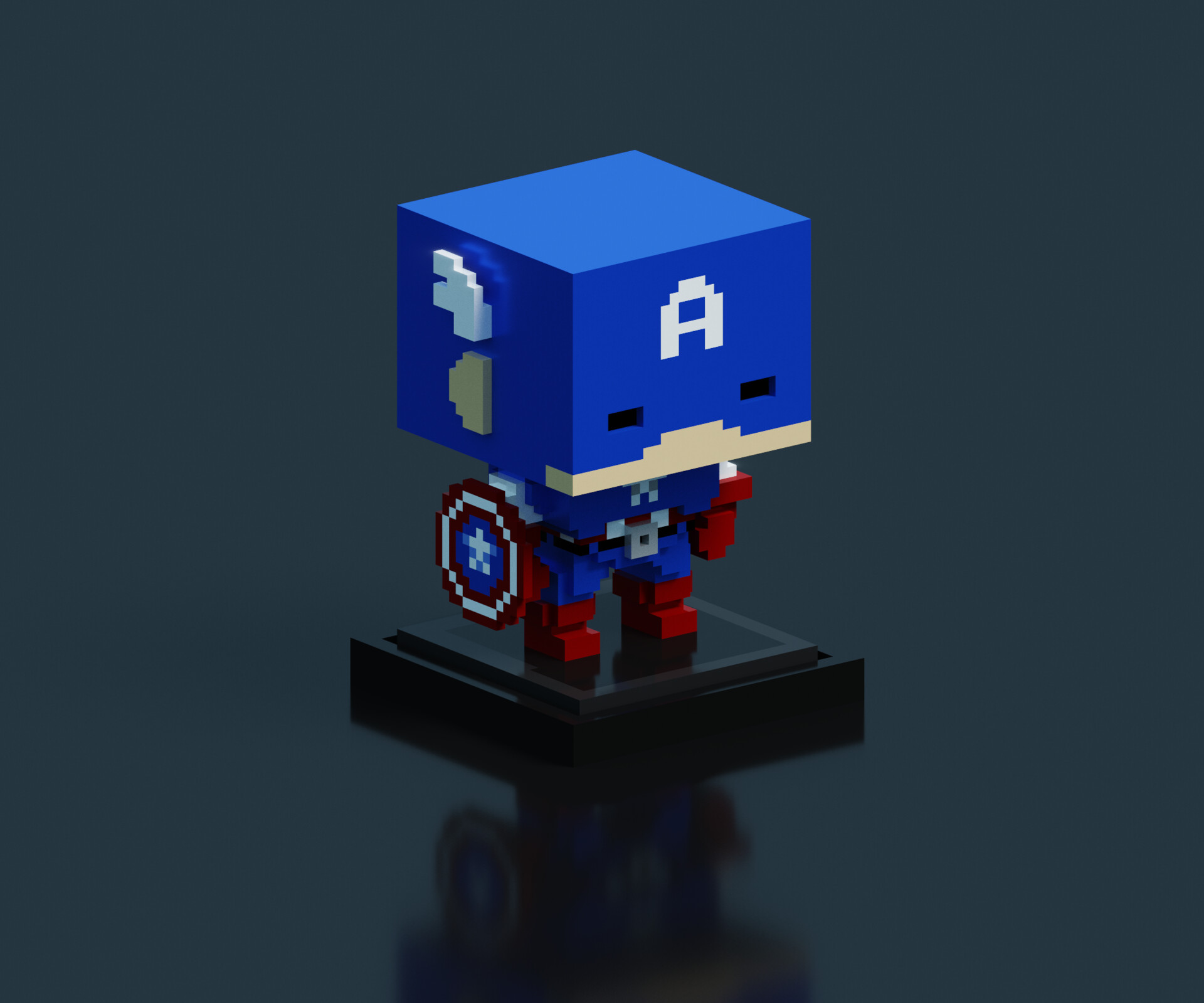 ArtStation - Hero Block: Captain America, Mike Nicholson
