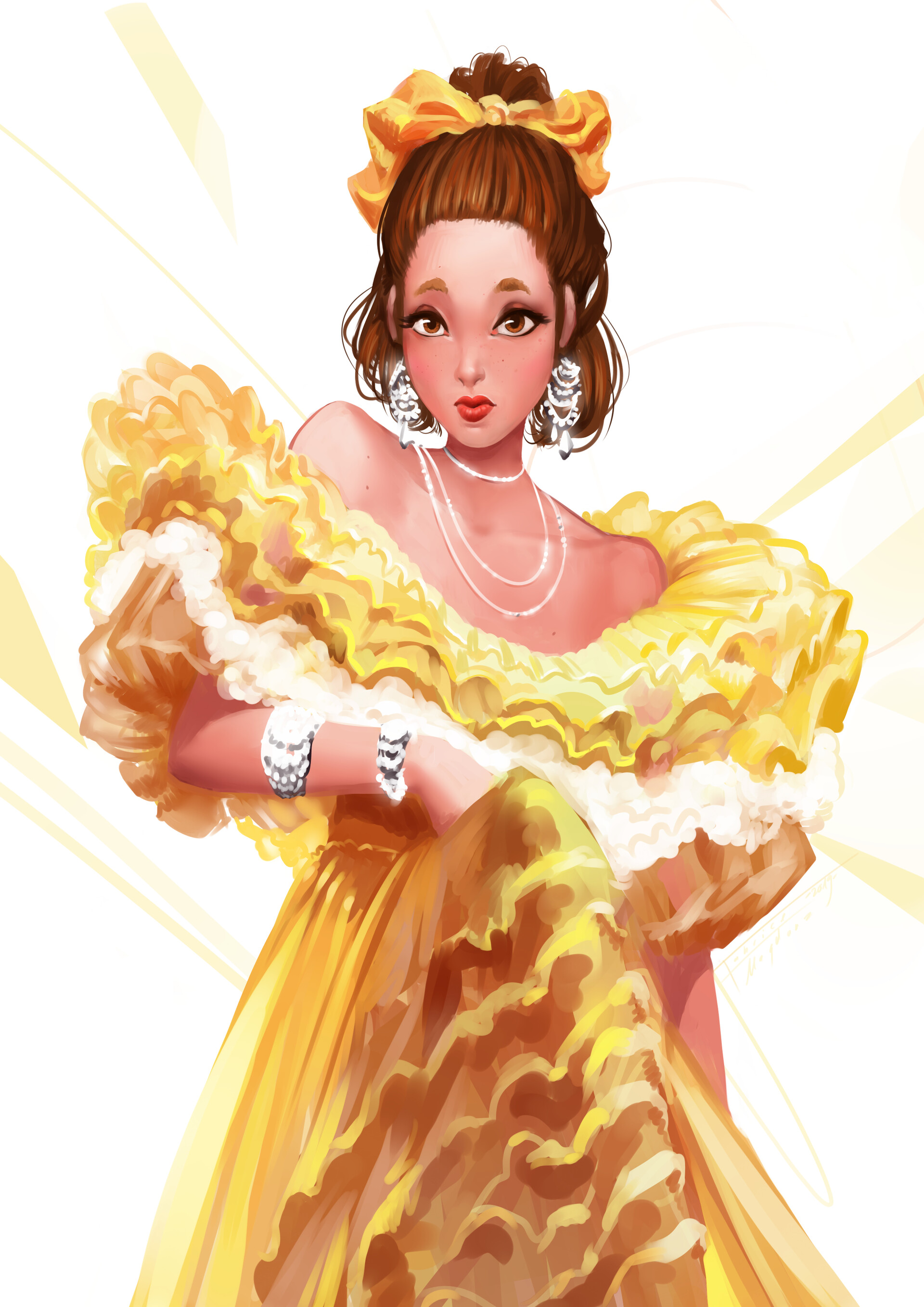 ArtStation - Robe Jaune (Yellow Dress)