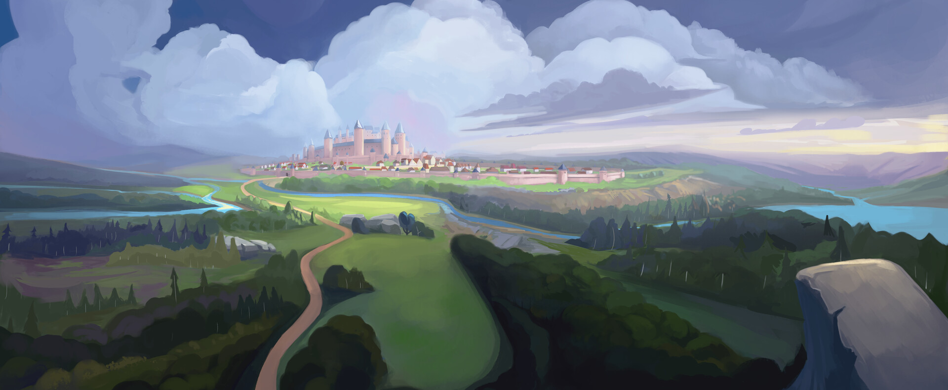 ArtStation - landscape castle