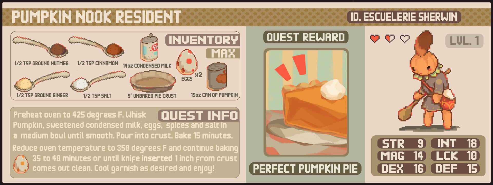 ArtStation - Pumpkin Pie Recipe Infographic