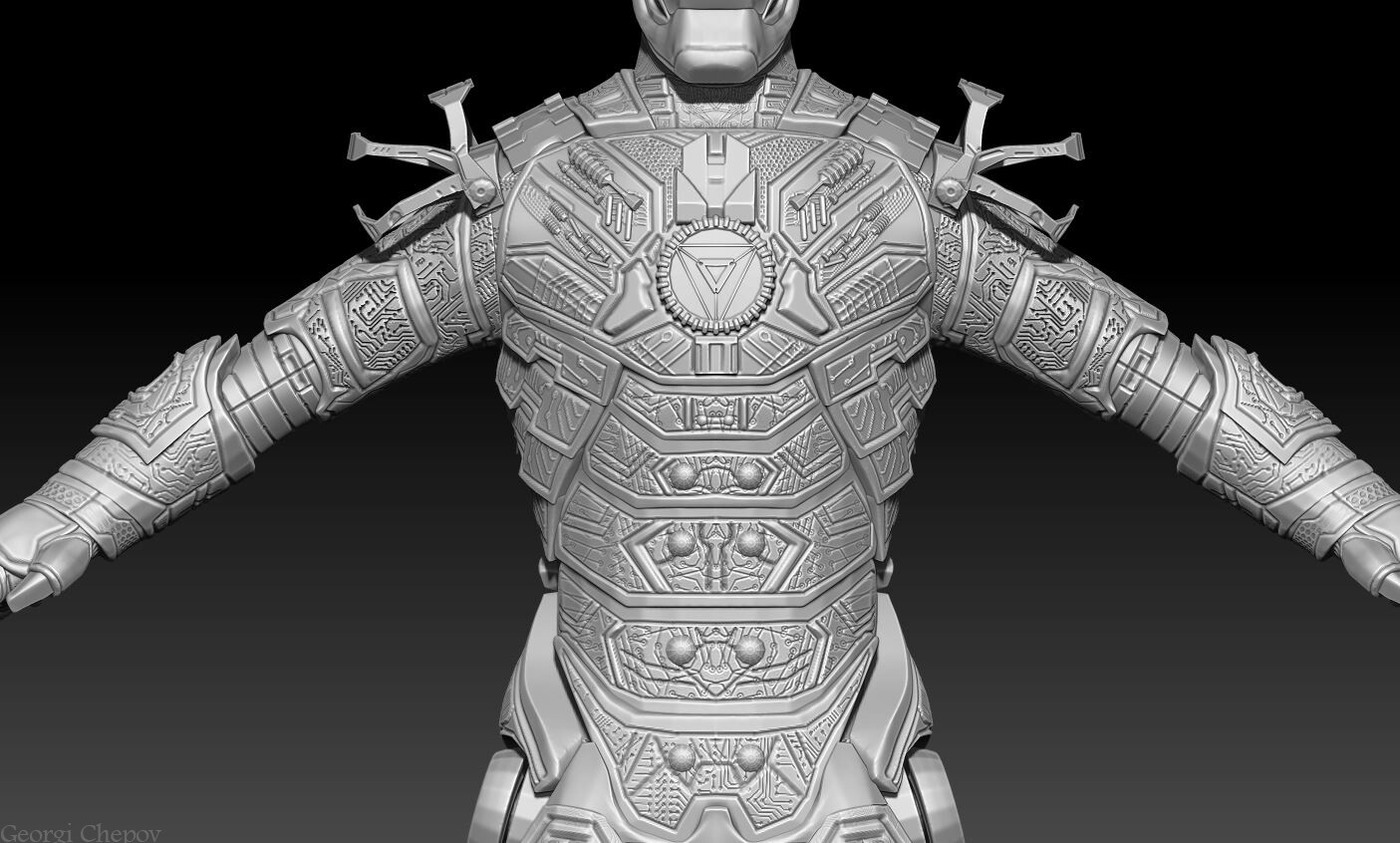 Georgi Chepov - Iron Man Armour Suit Mark 41 'BONES' ZBrush Sculpt