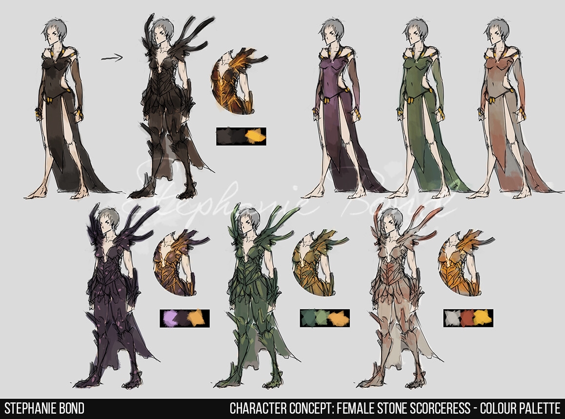 Steph Bond - Stone Sorceress - Character concepts