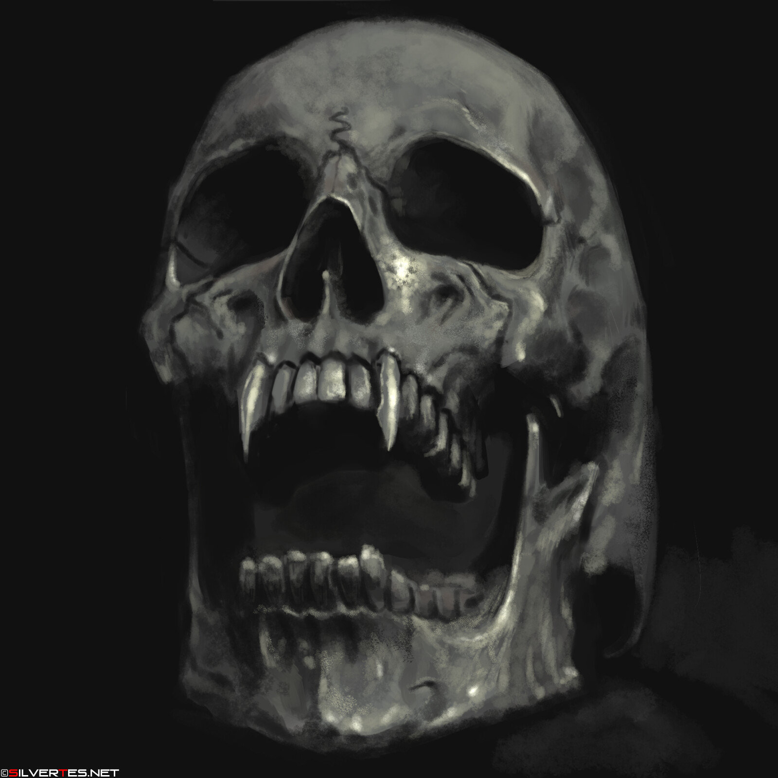 vampire skeleton drawing