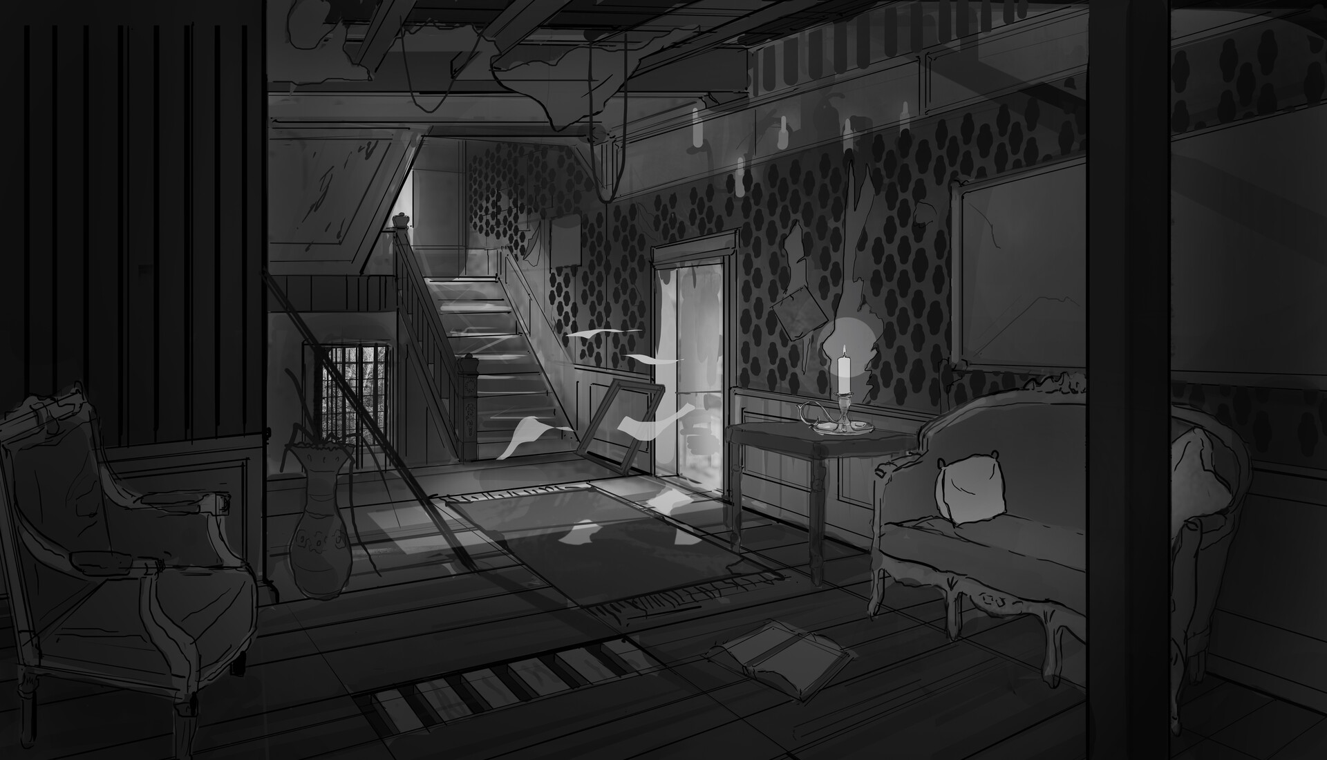 ArtStation - Haunted hall