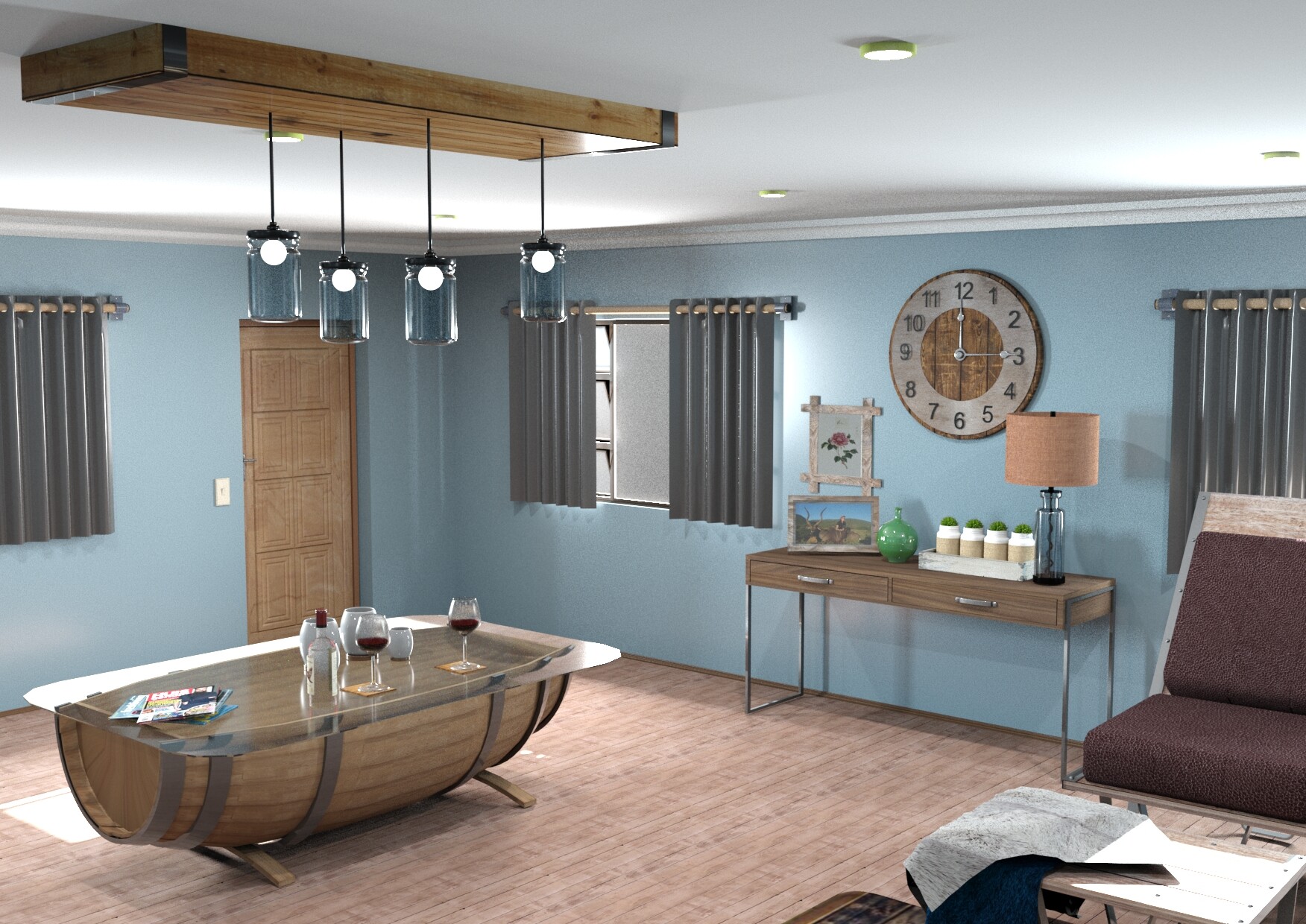 ArtStation - Rustic style pajama lounge