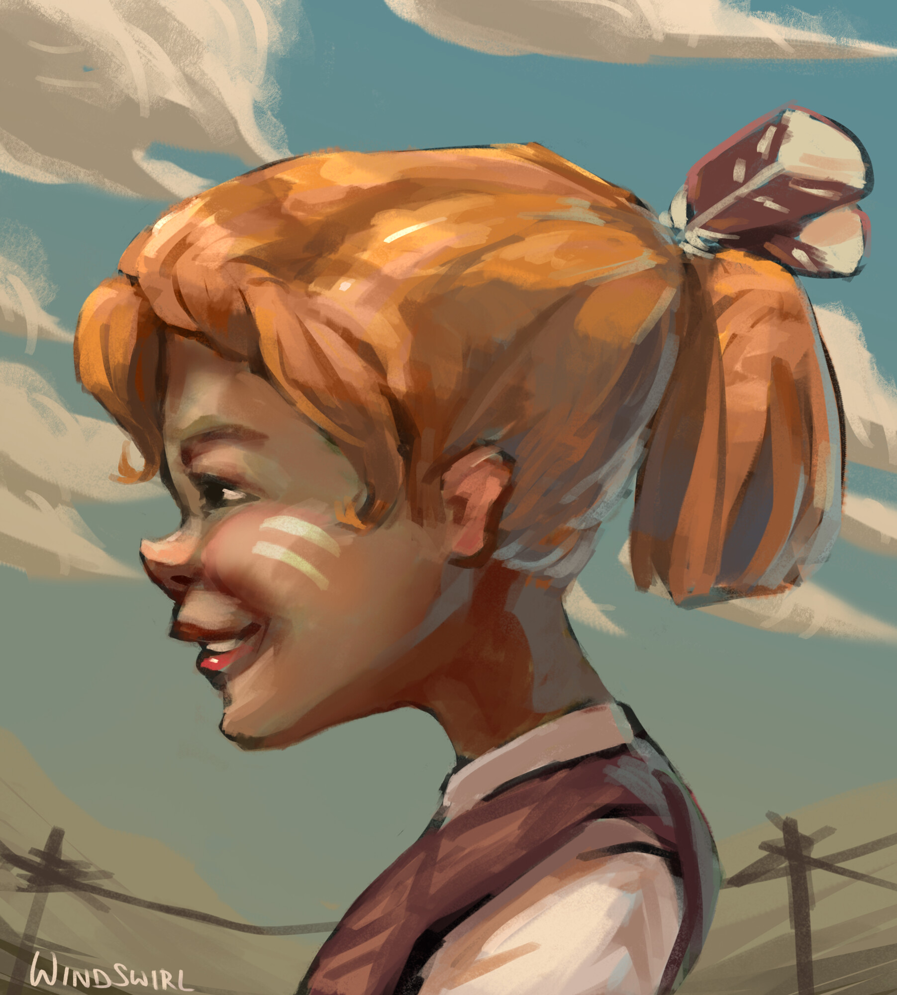 ArtStation - Sketchy Portrait Study