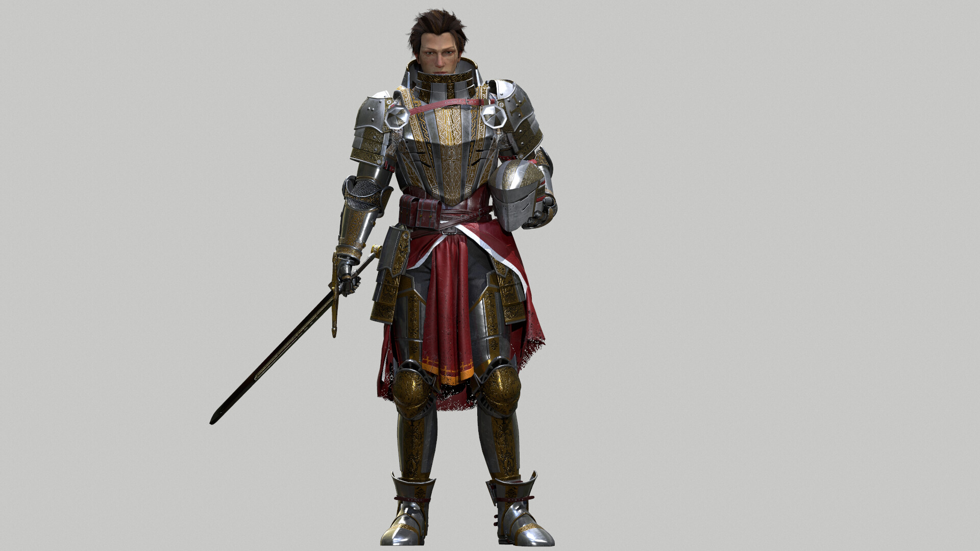 ArtStation - Knight (game character) with toolbag