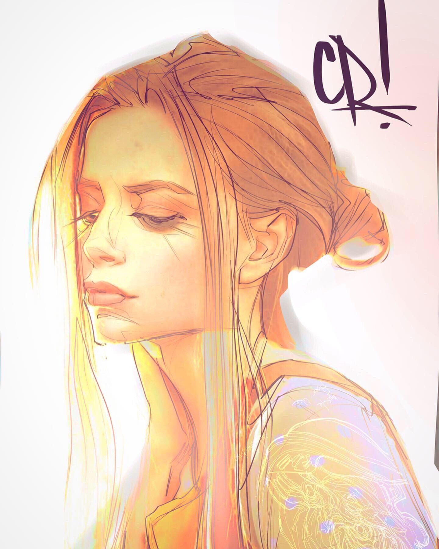 ArtStation - Portrait sketching Cherish Waters