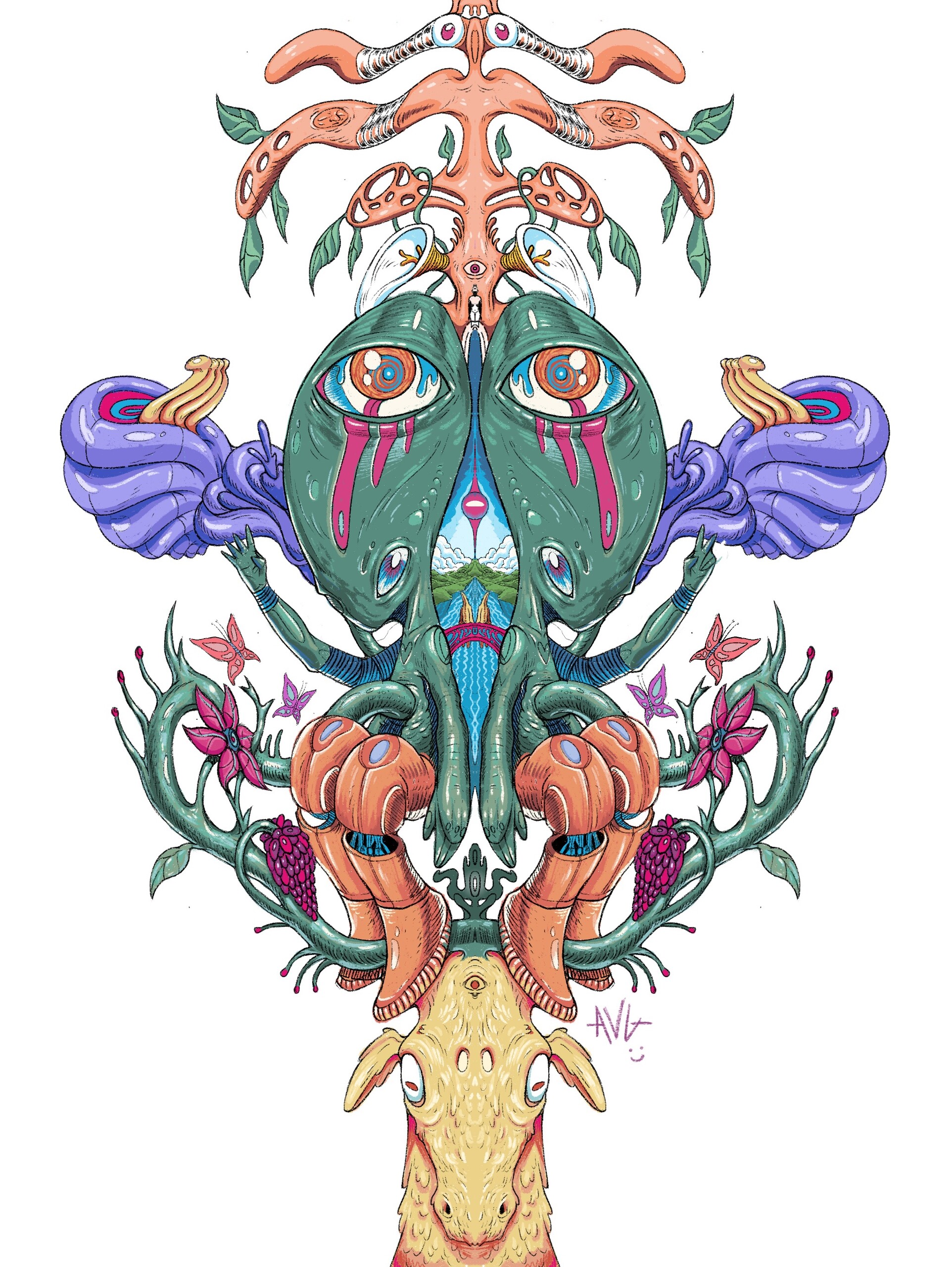 ArtStation - Psychic aliens birthed via antlers