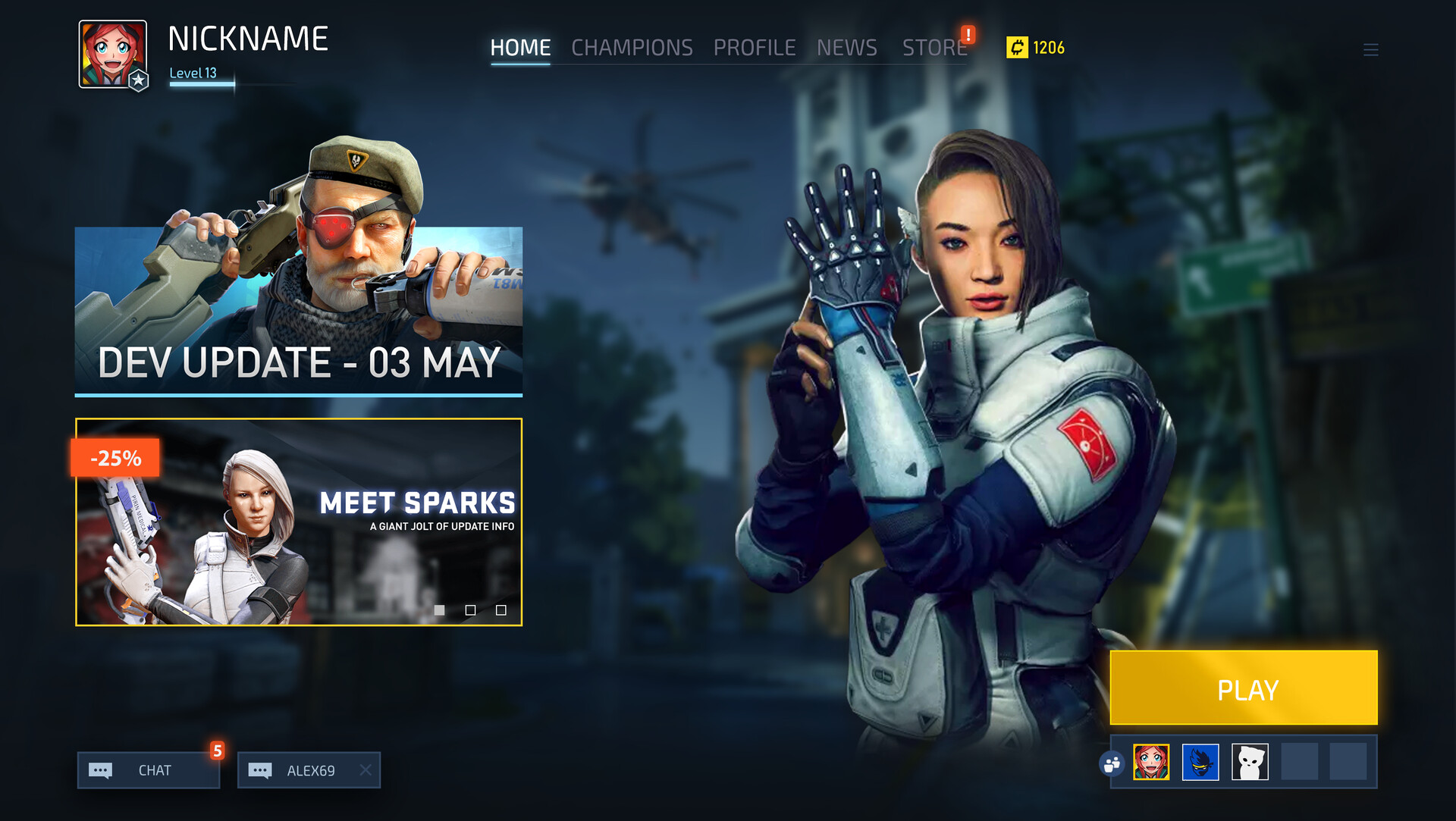 ArtStation - Shooter UI/UX Concept [Personal project]