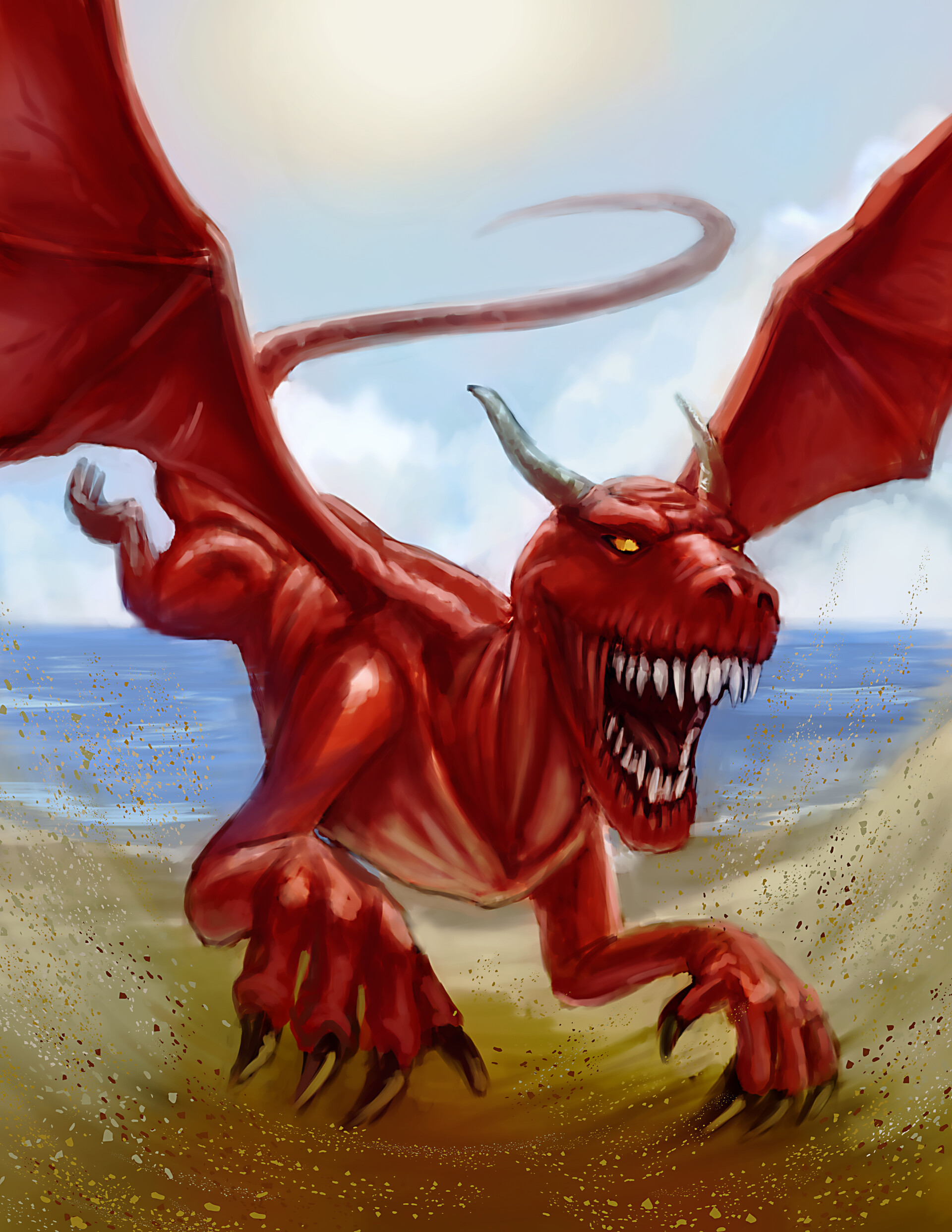 ArtStation - Beach Drake / Dragon