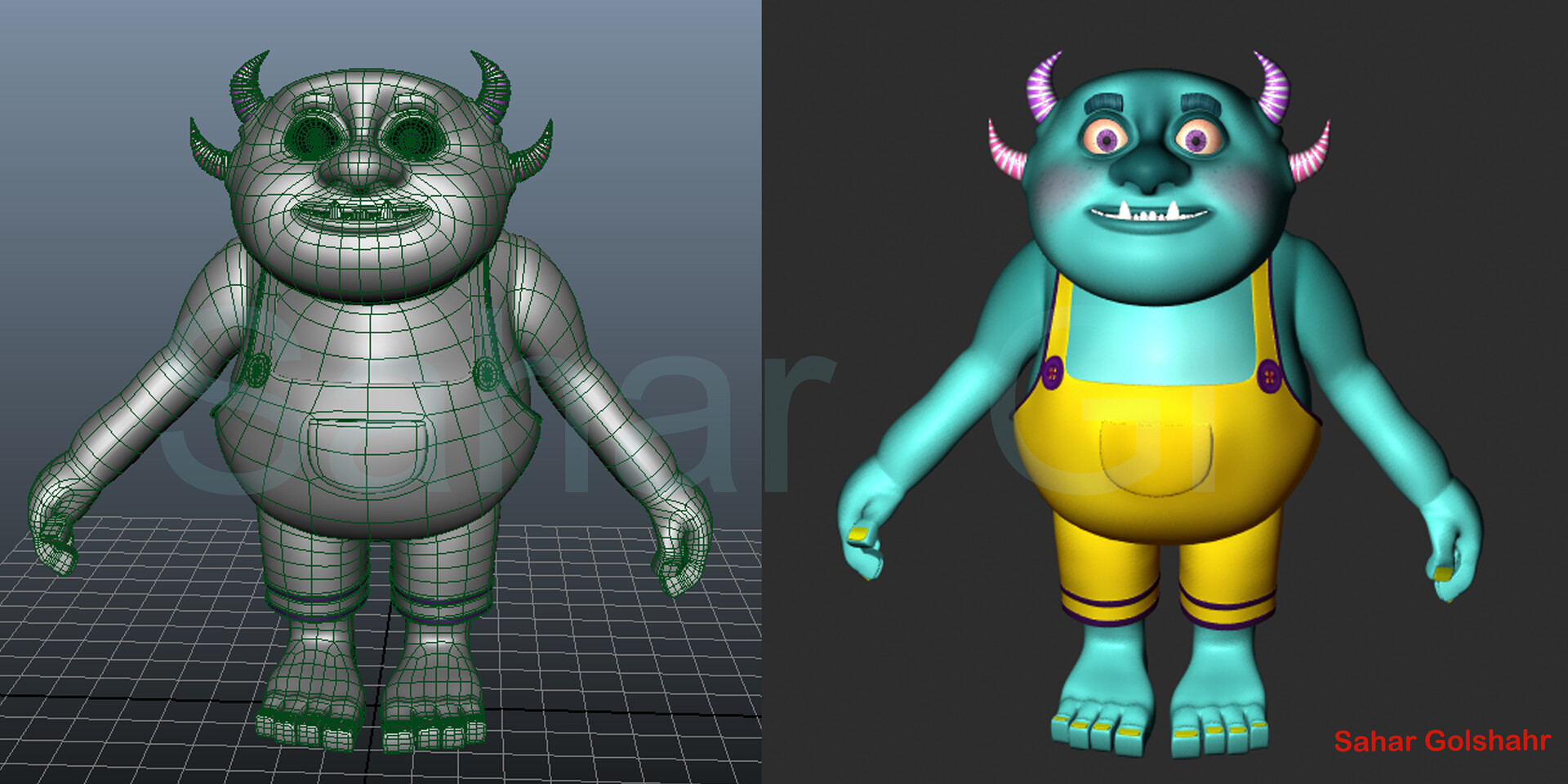 ArtStation - Blue Monster