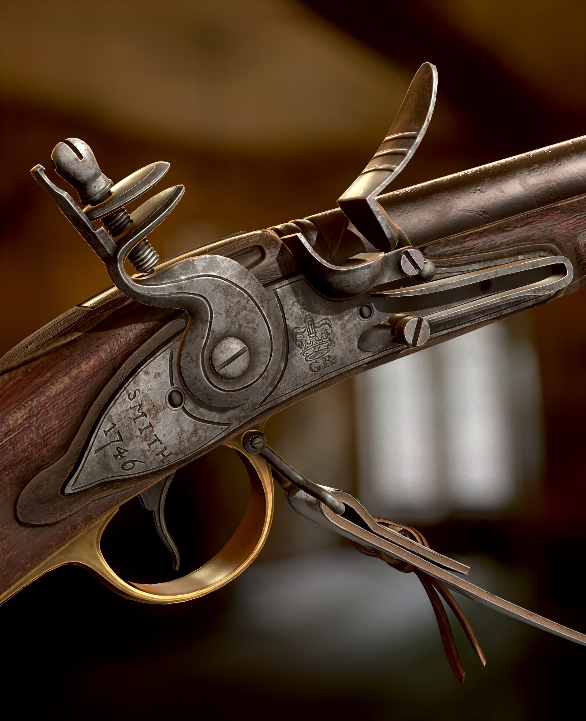 ArtStation - British Long Brown Flintlock Musket - 1746 - James Delaney ...