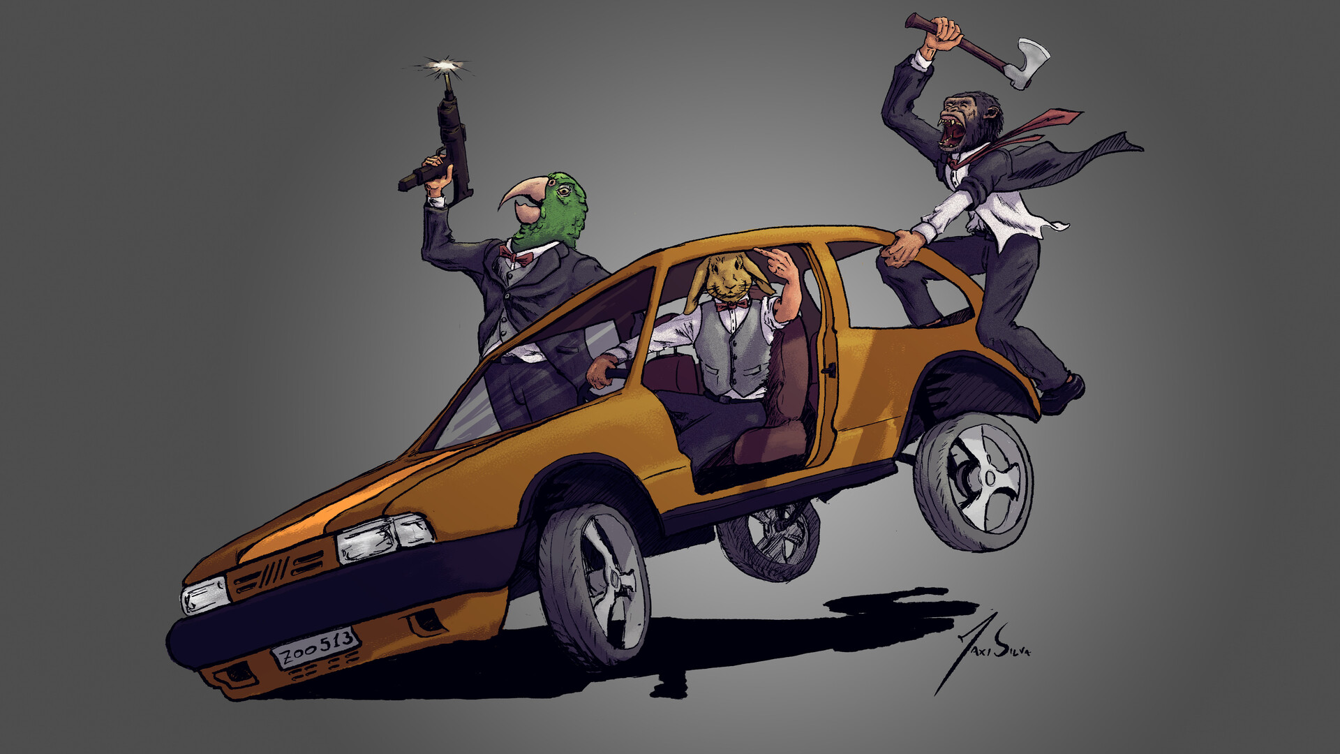 ArtStation - Animal Road Rage