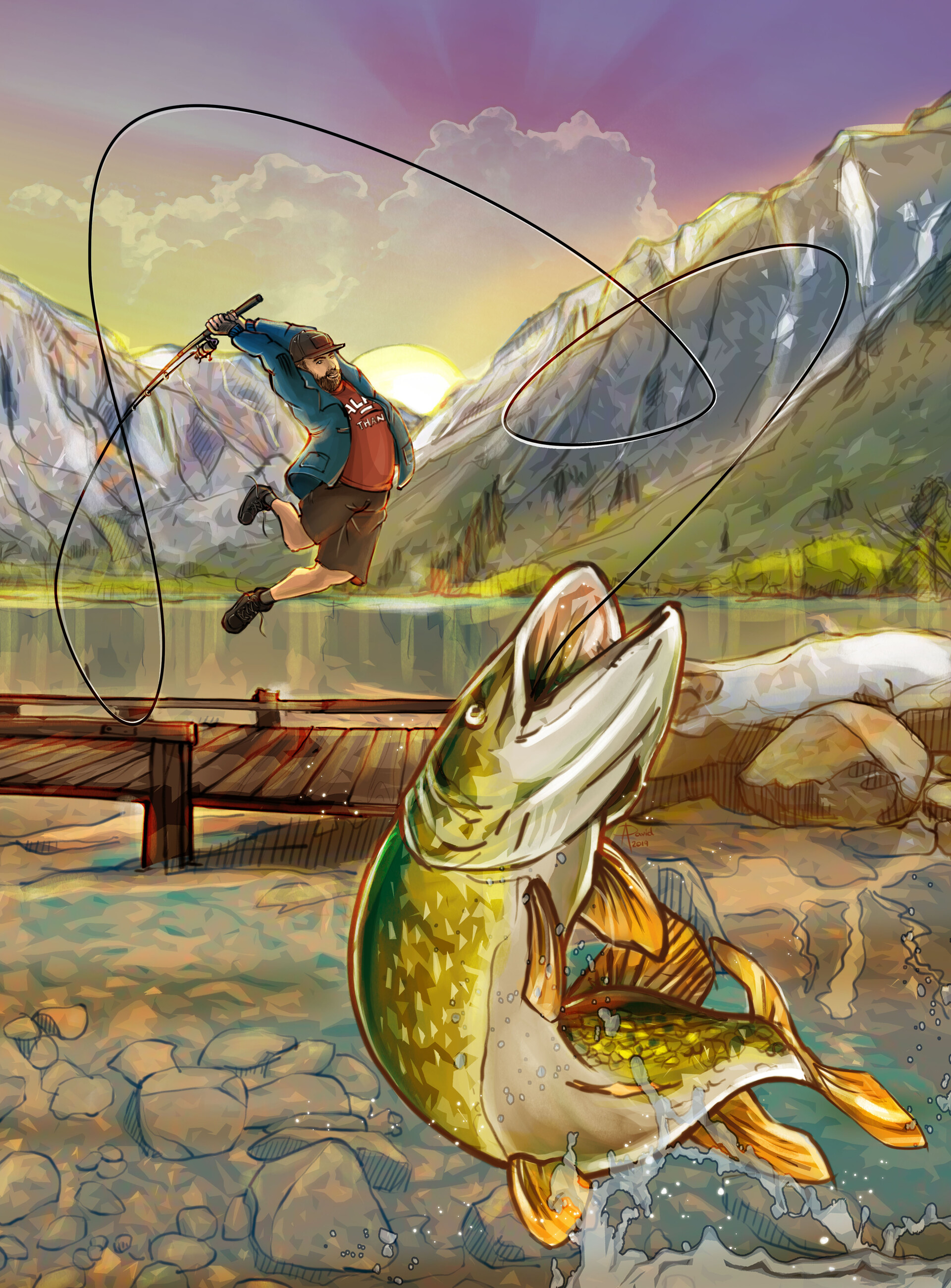 ArtStation - Fishing Dude