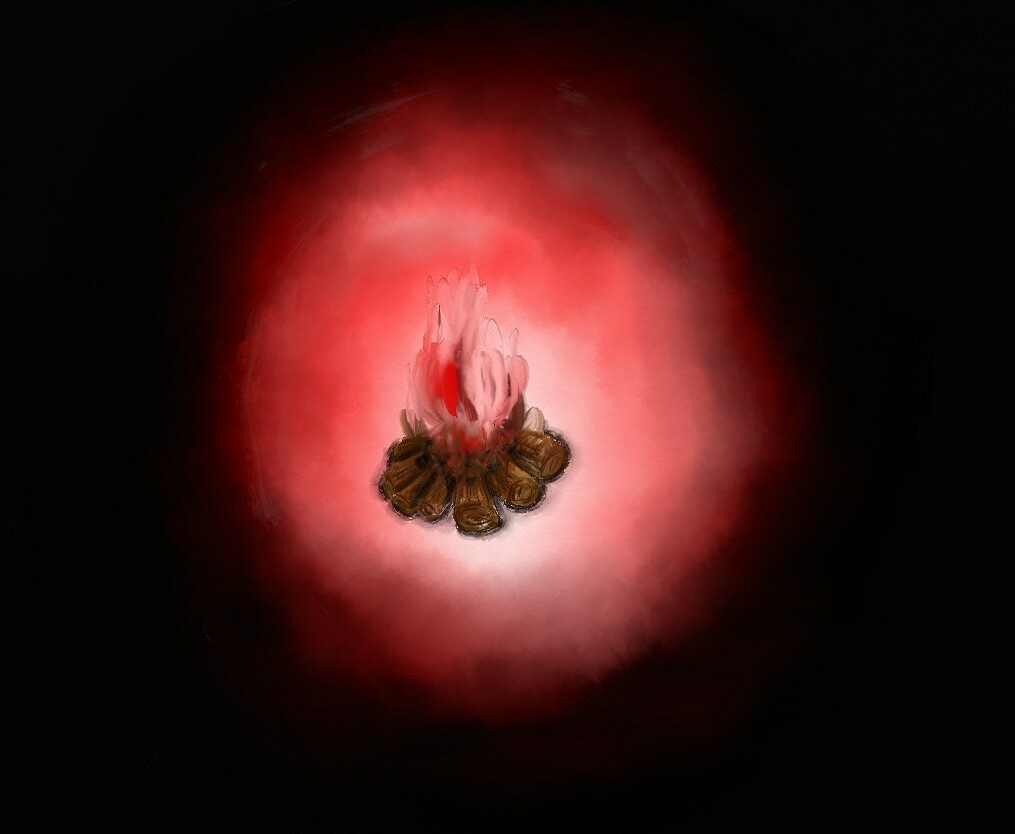 ArtStation - Red bonfire