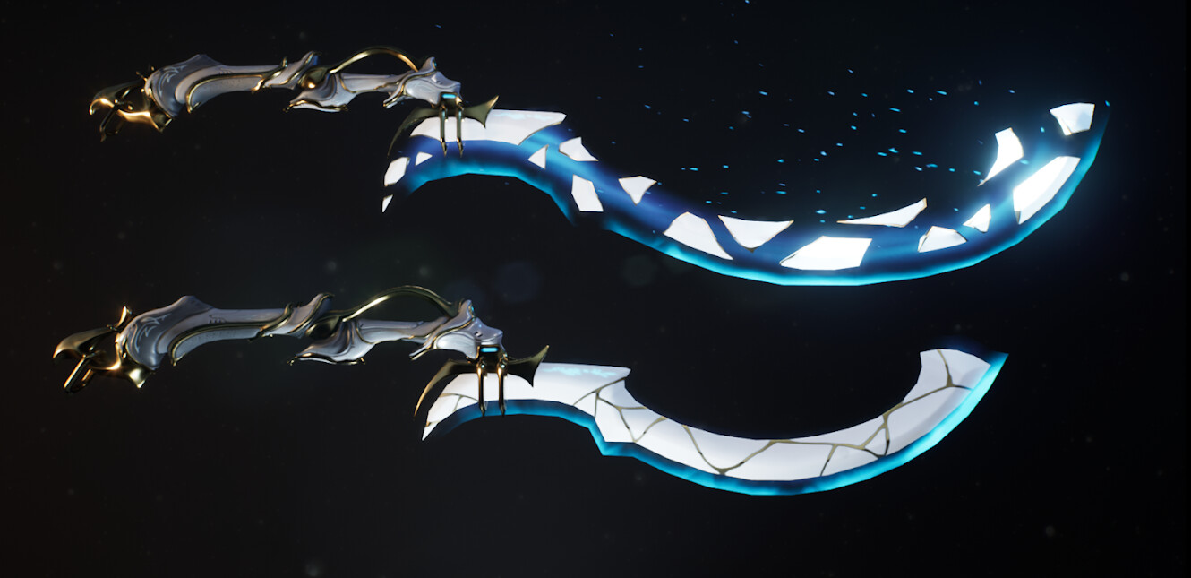 Luna Marigold - Warframe Fan Weapon - Shattered Lua