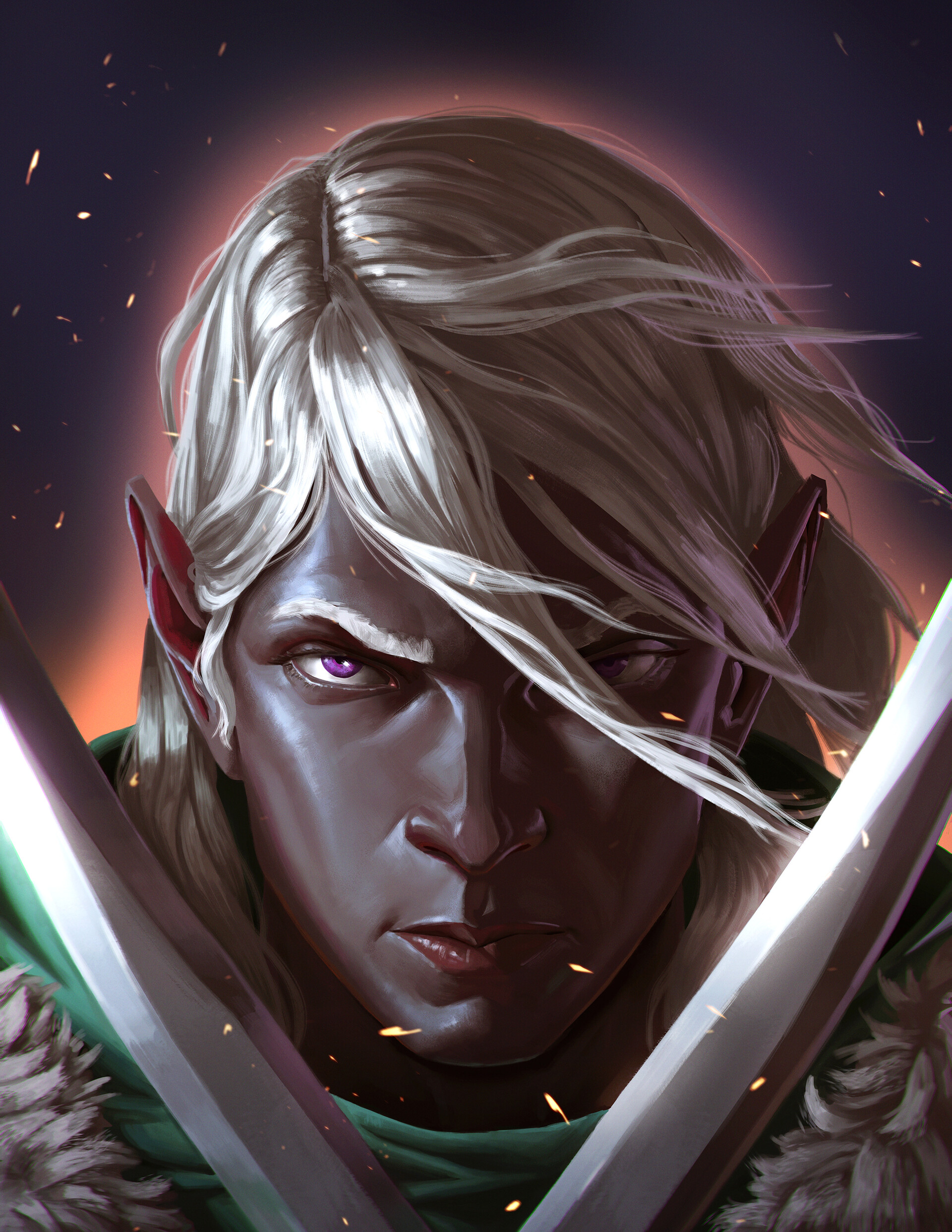 ArtStation - Cover illustration for Drizzt Do'Urden's Guide to Combat