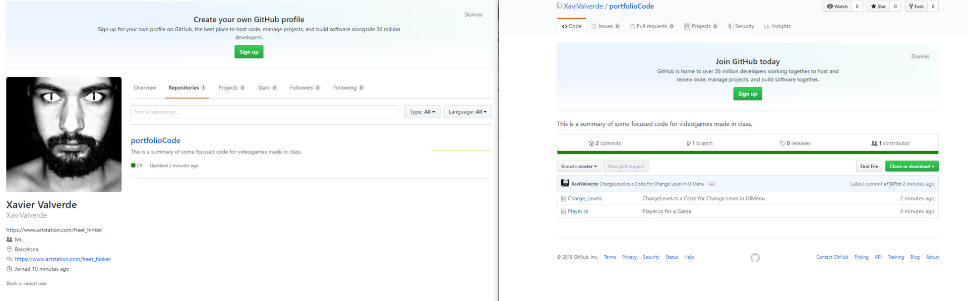 ArtStation - Portfolio Code https://github.com/XaviValverde