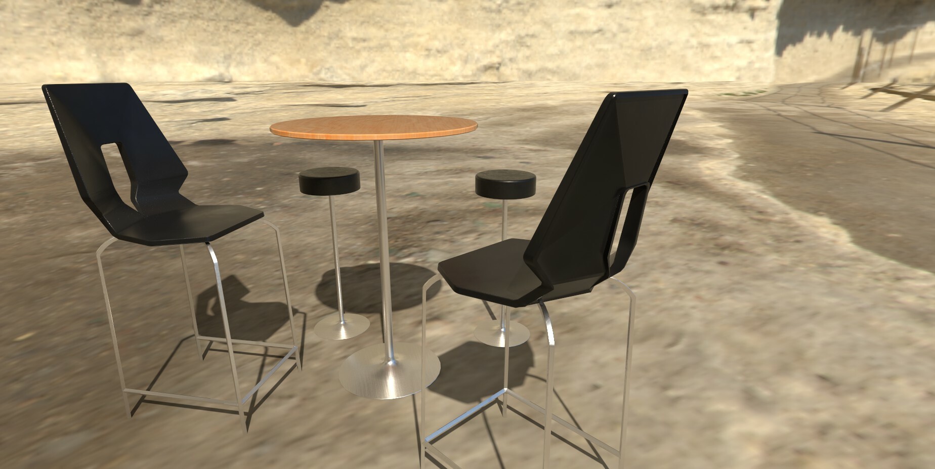 ArtStation - Low poly bar setup for VR app.