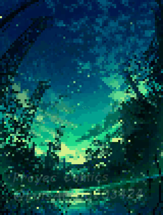 ArtStation - Paisaje pixelado