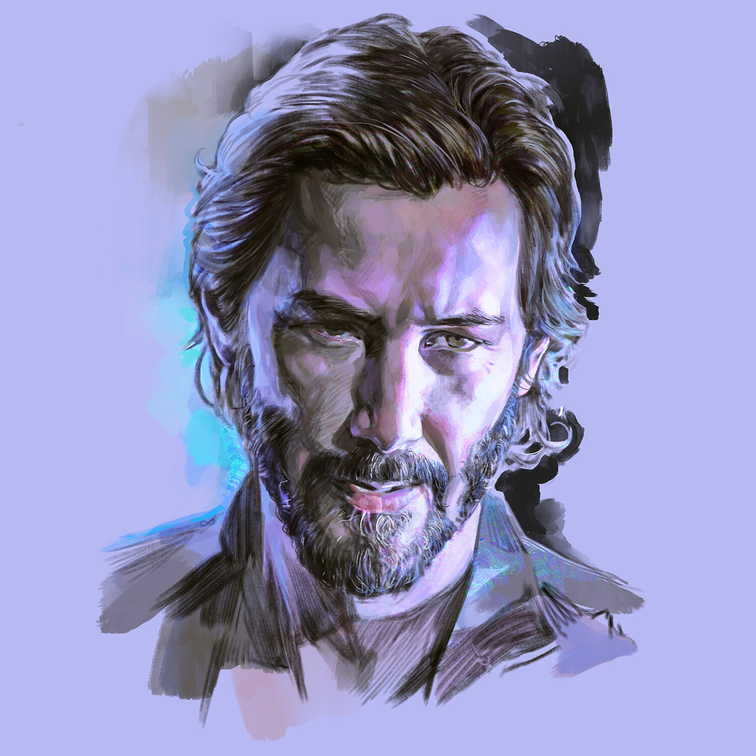 ArtStation - keanu reeves sketch