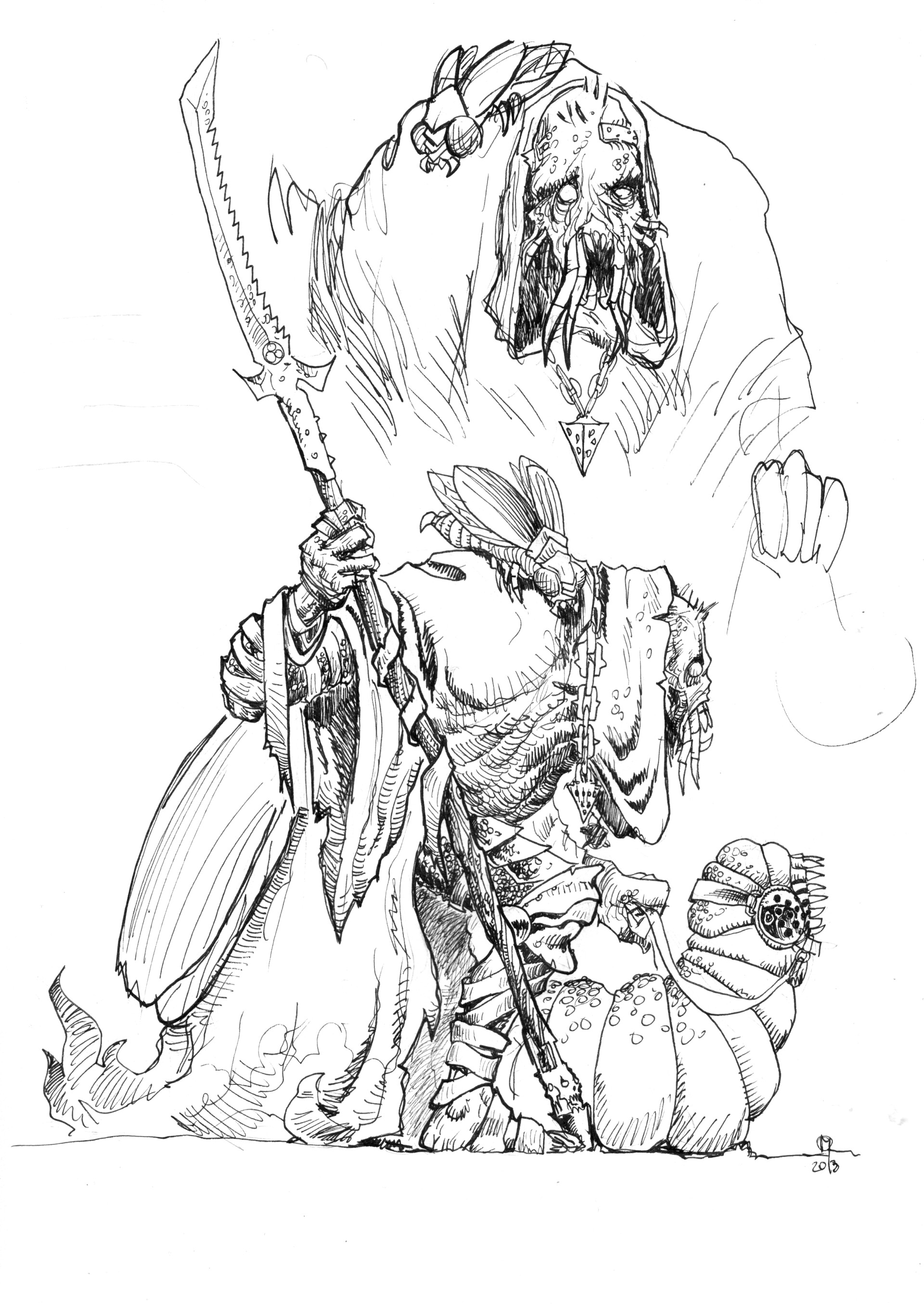 ArtStation - Pestilence Champion miniature concept