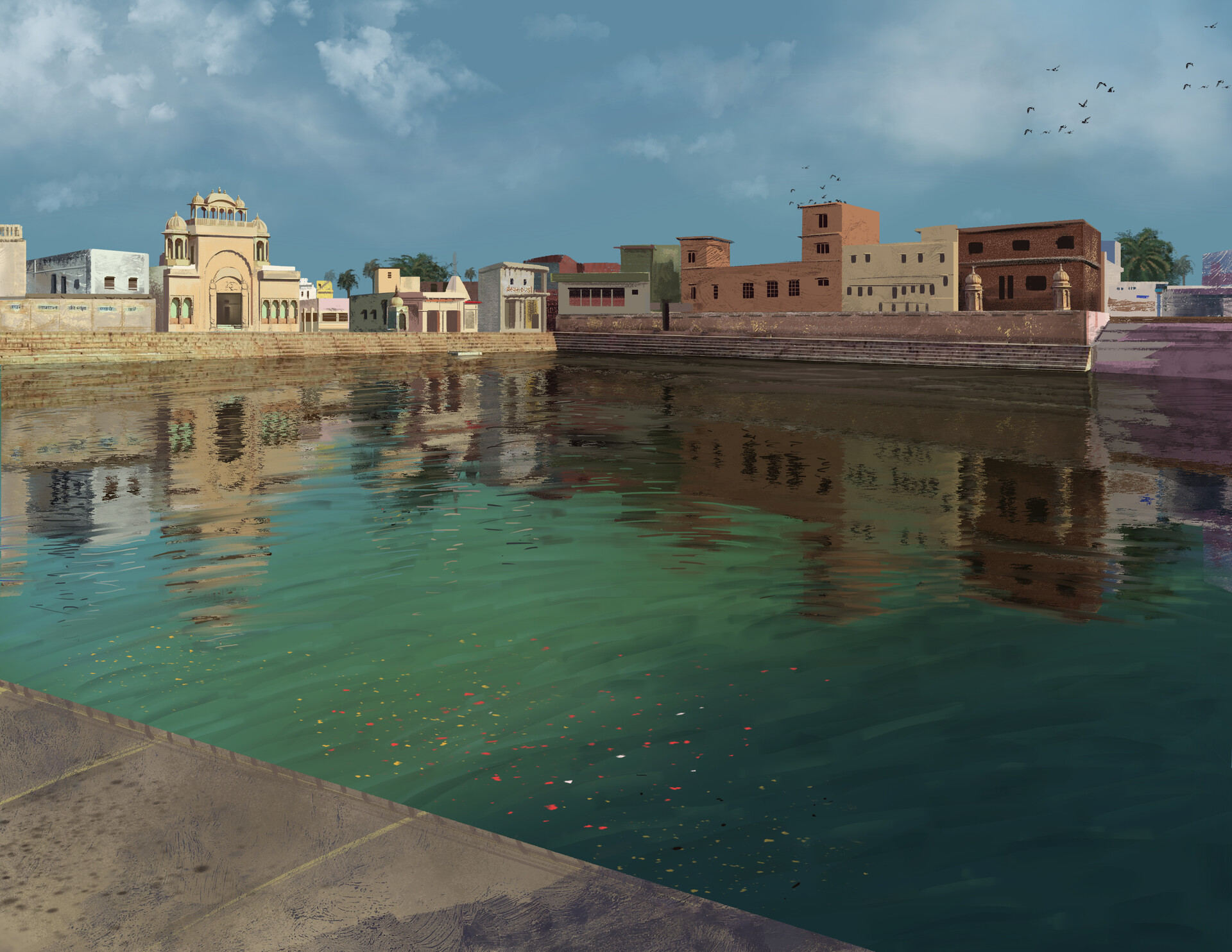 ArtStation - Painting for Vrindavan book - Landscape
