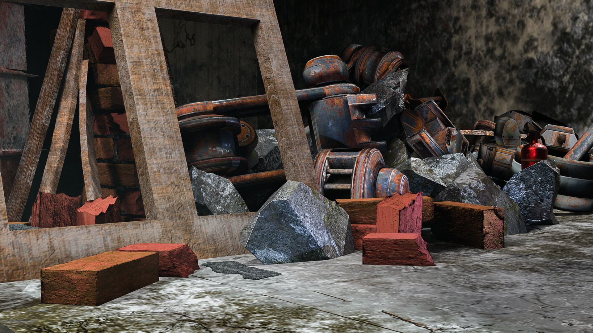 ArtStation - Rocks and old machine pads texture