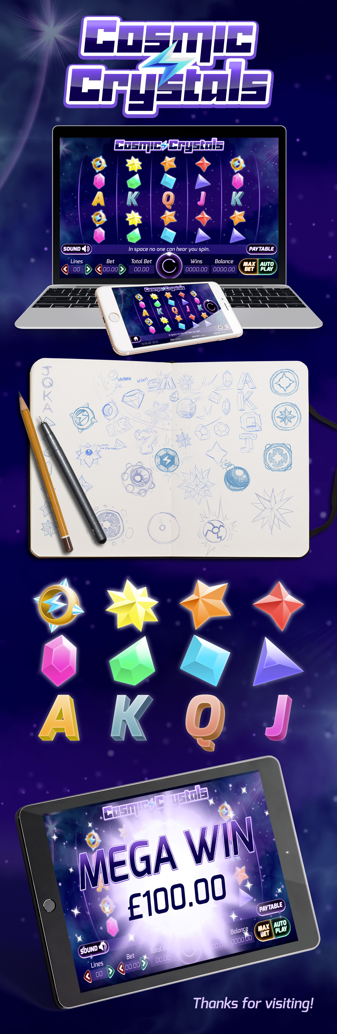 Jim Algar - Slot Game: Cosmic Crystals