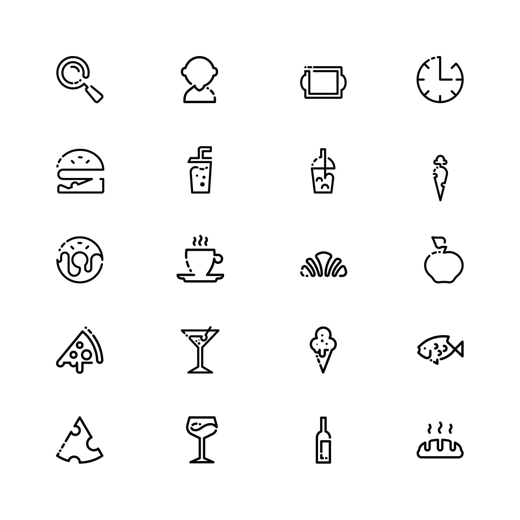 ArtStation - Fast food and restaurant pictograms