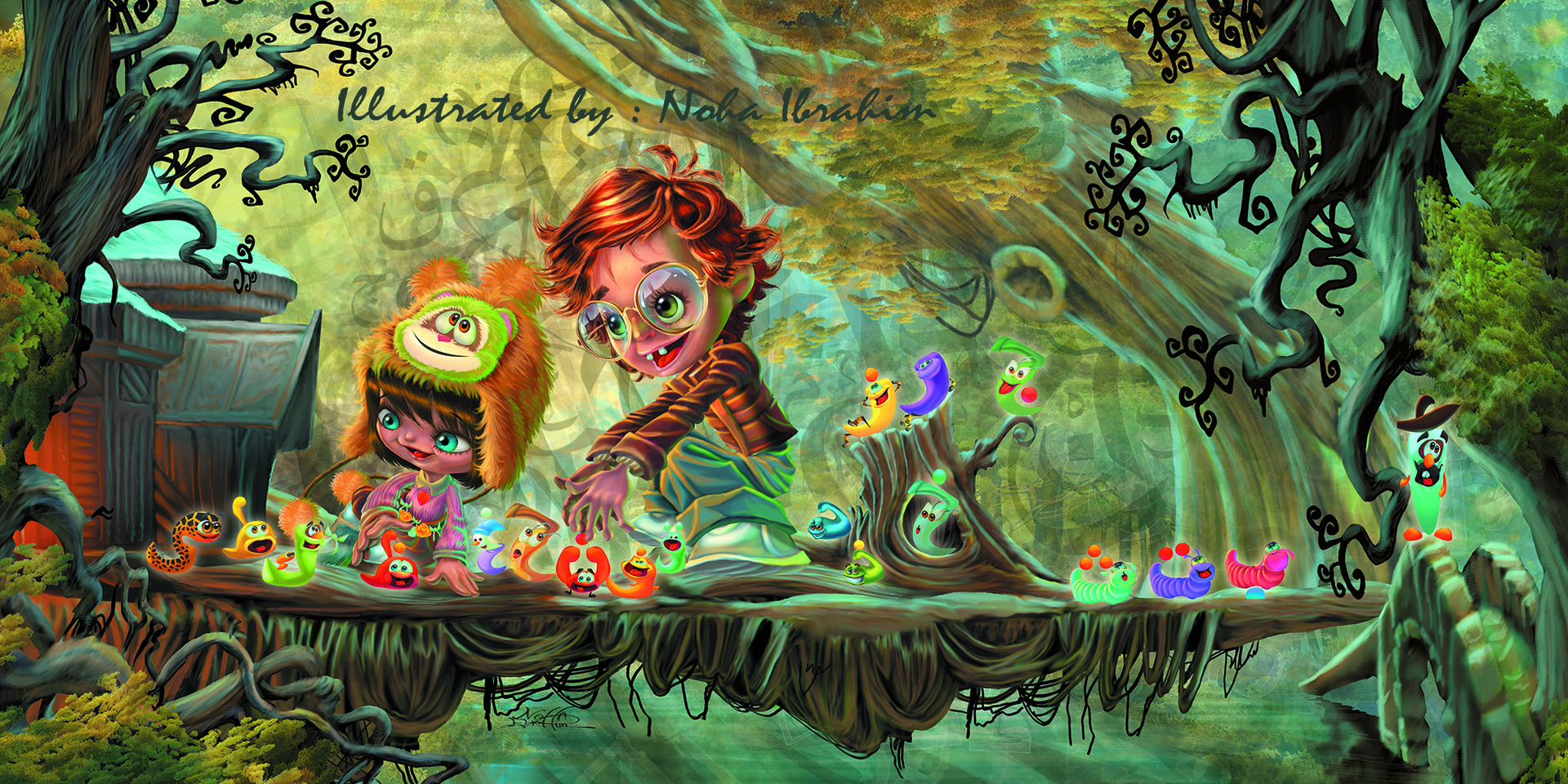 ArtStation - book of letters - illustrated by : Noha Ibrahim