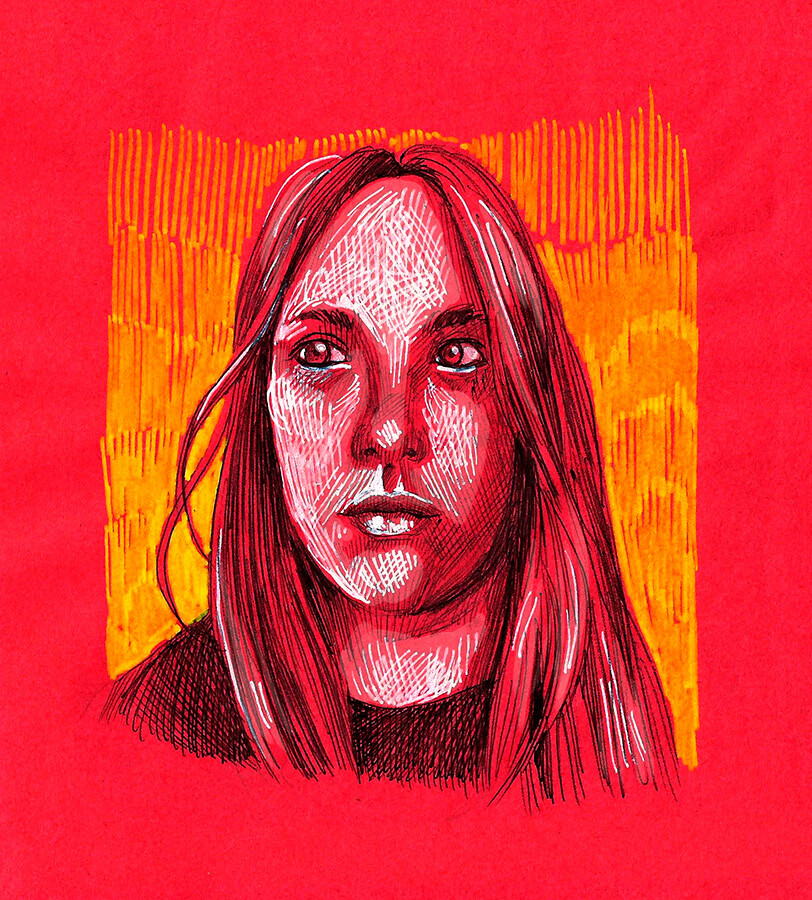 Susanne van Schaik - red portrait