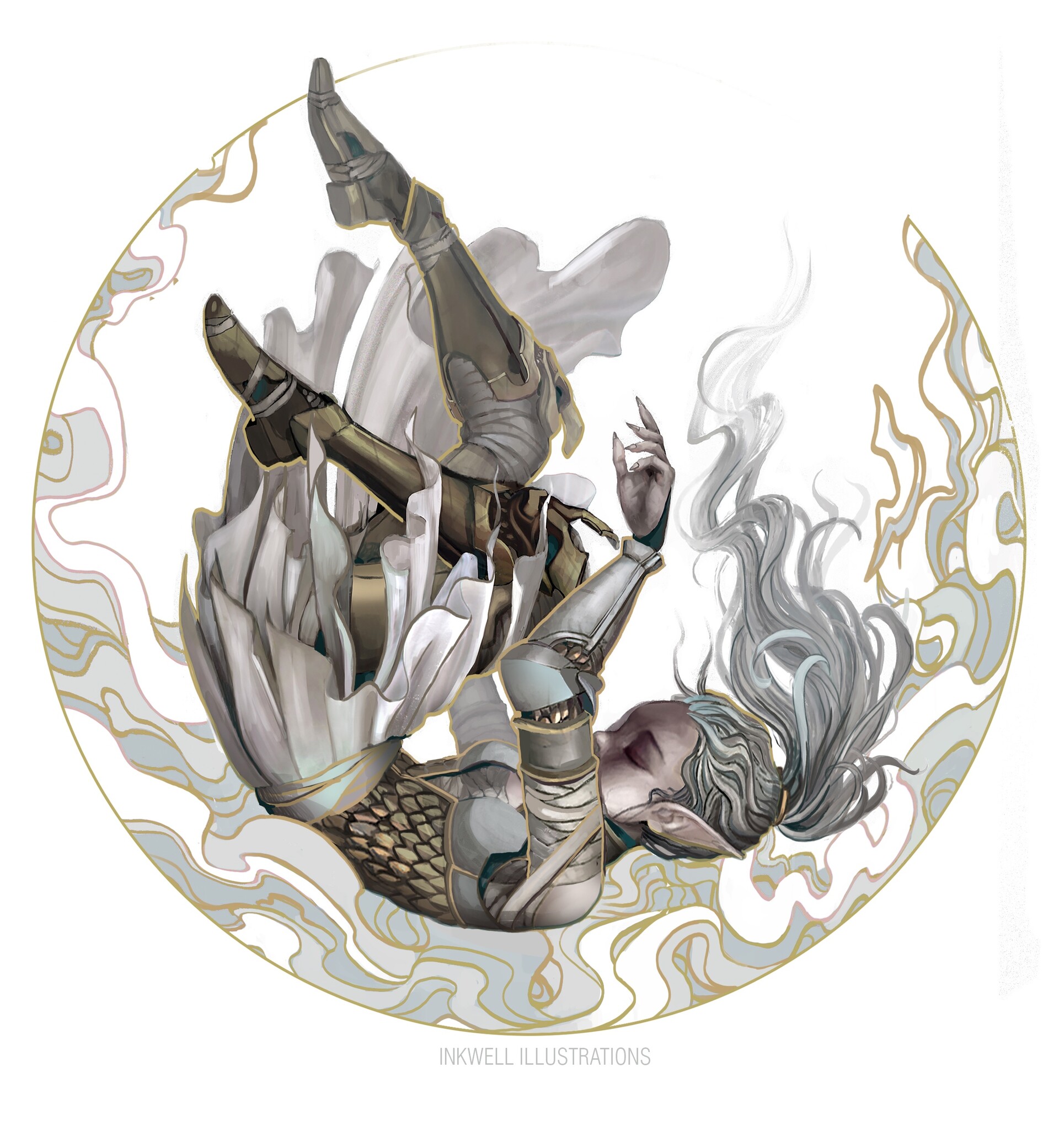 ArtStation - Dragonfly Knight Sleepless Logo