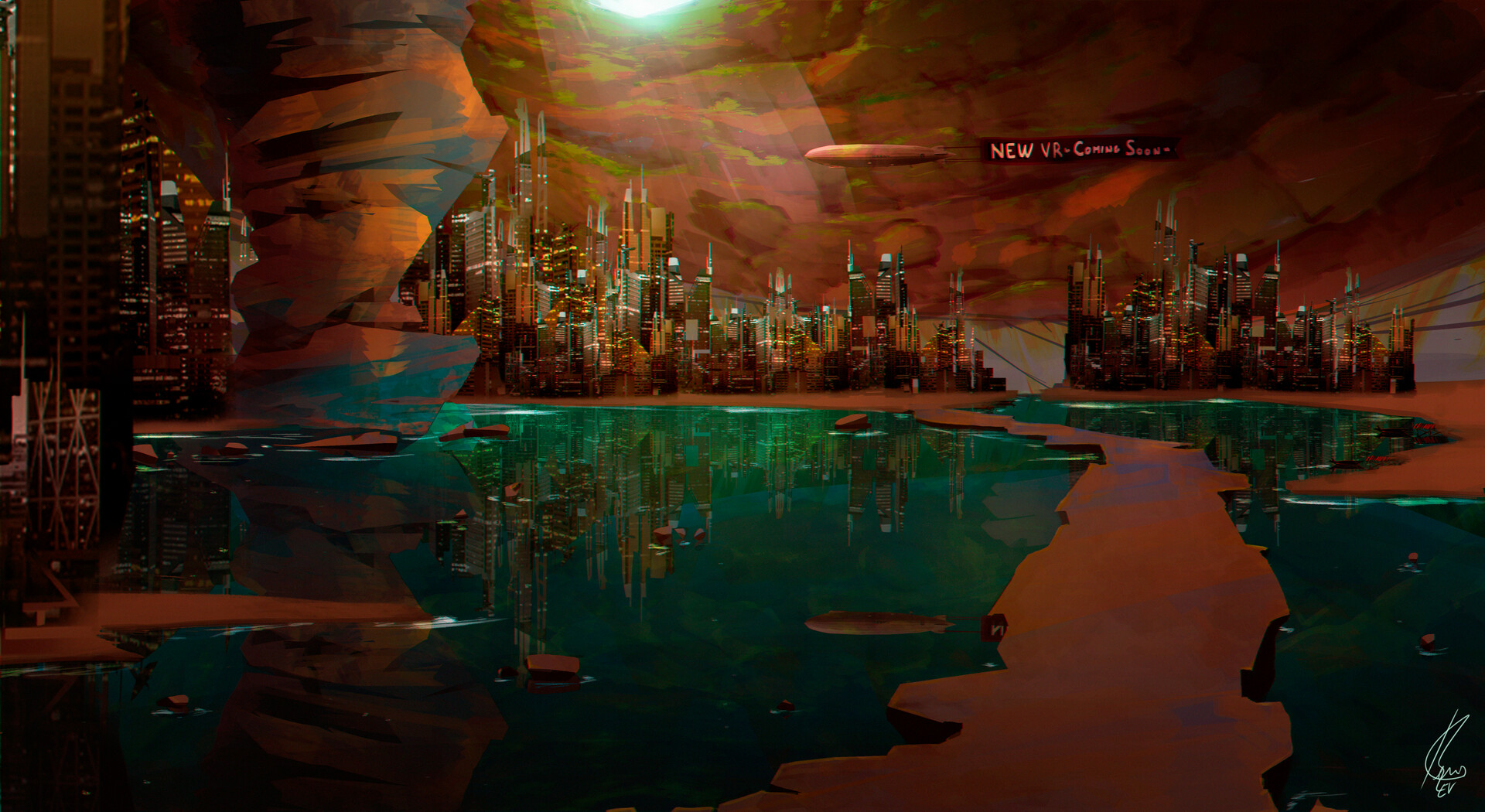 ArtStation - Underground Futuristic City