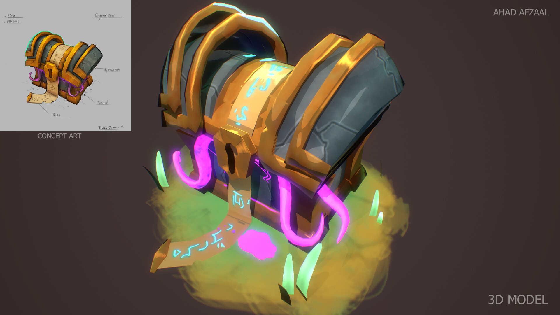 ArtStation - Hand Painted Stylized Treasure Chest (Concept art)