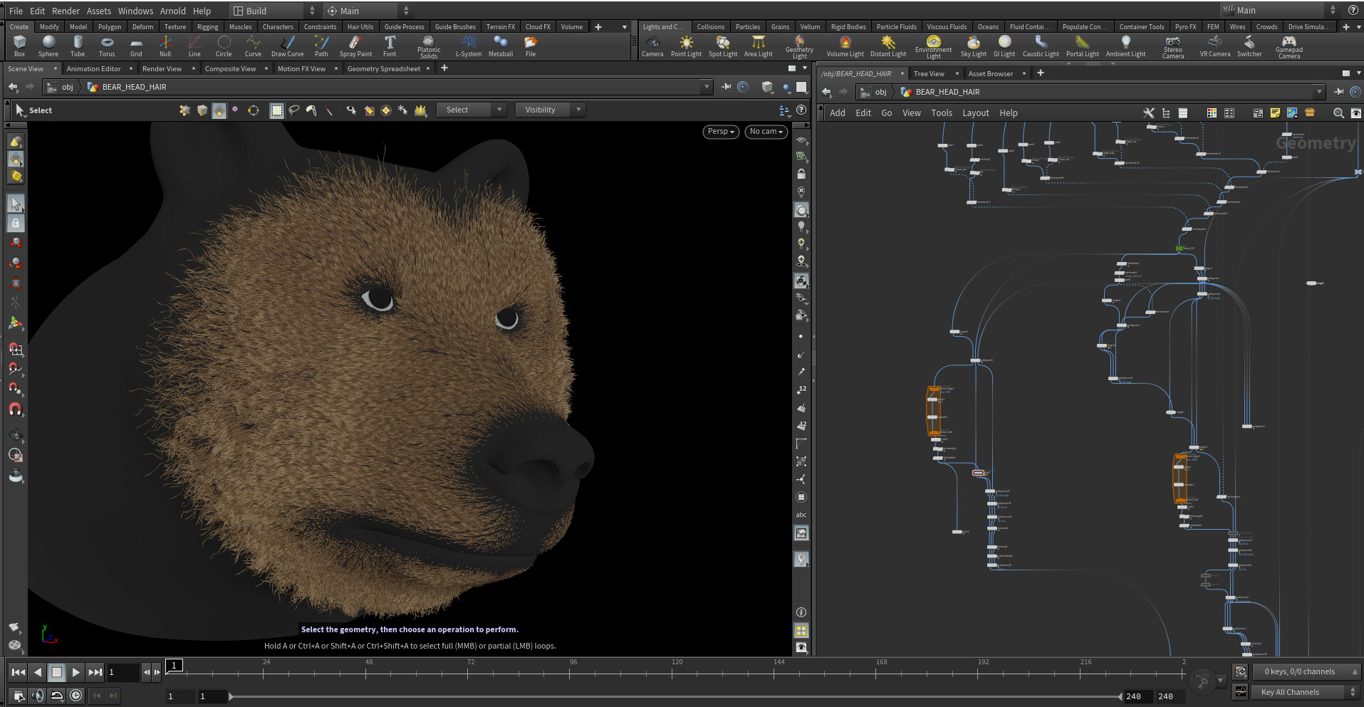 Eugenio Herrera FX - Bear Grooming - Houdini FX