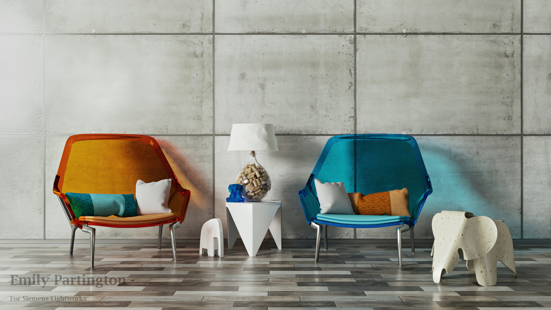 Emily Partington - Slow Chairs Rendered in Iray+ for Max