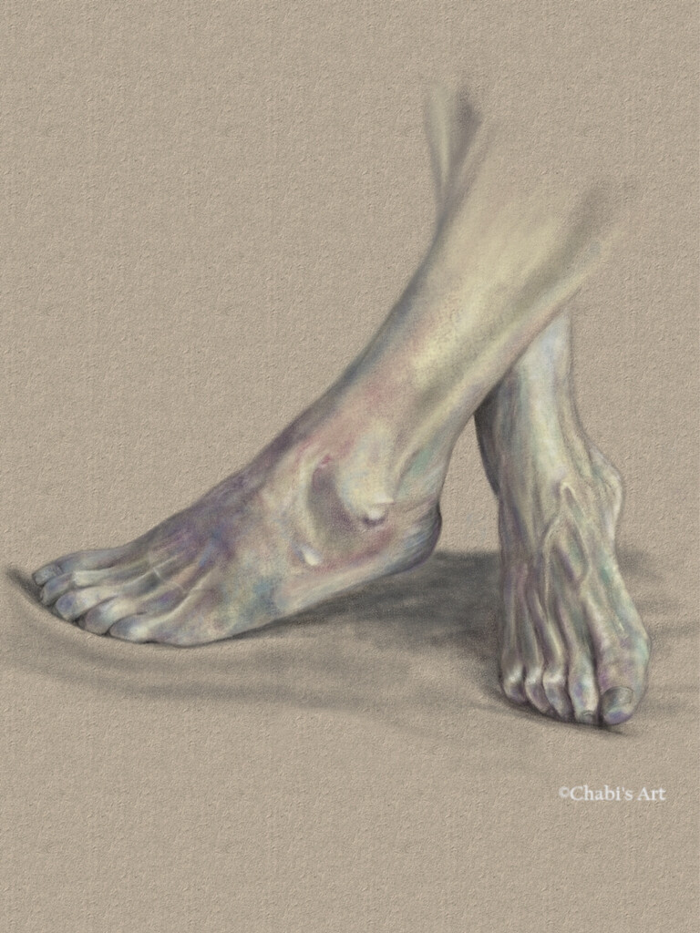 ArtStation - Feet - Study with digital charcoal pencil