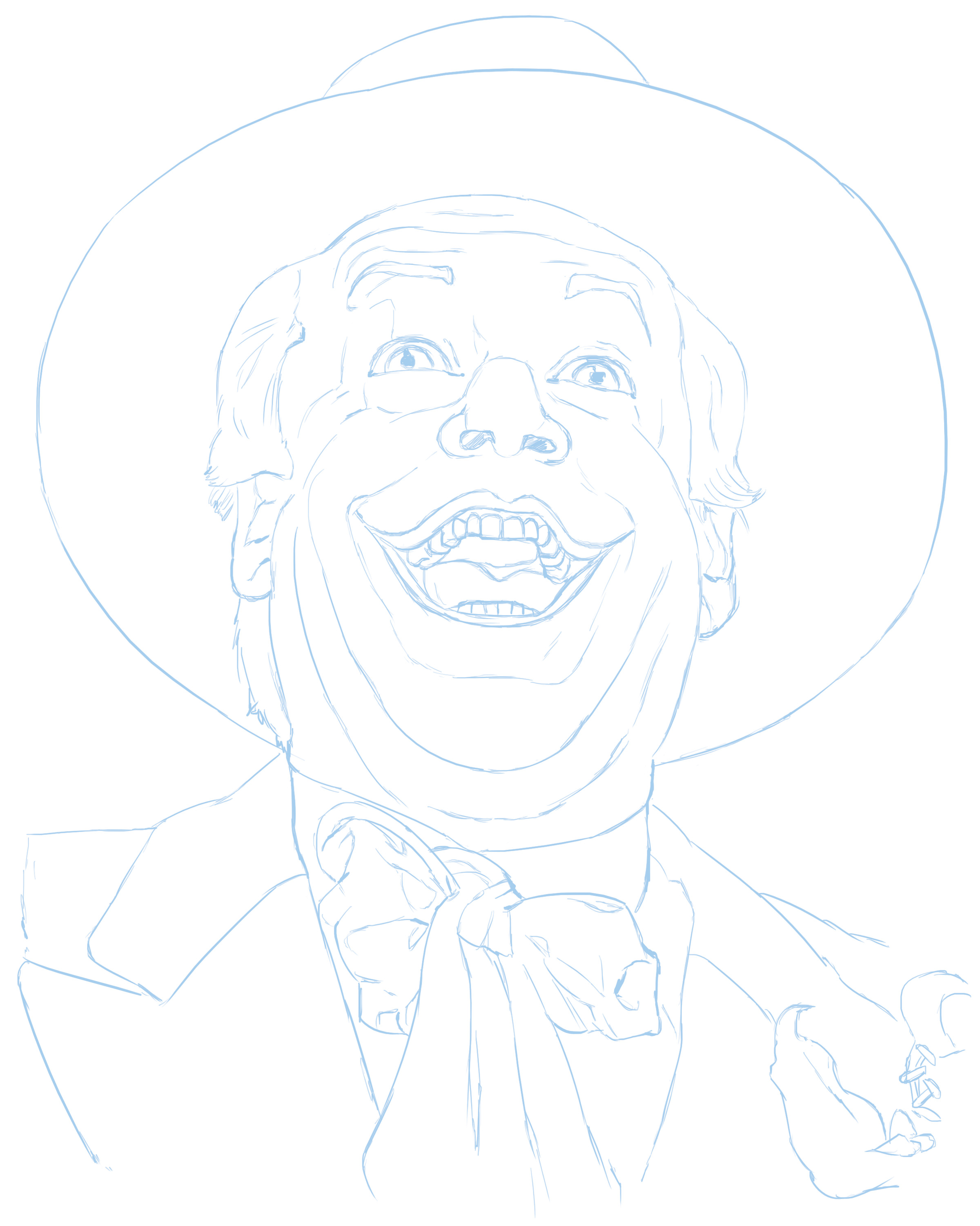 how to draw jack nicholson