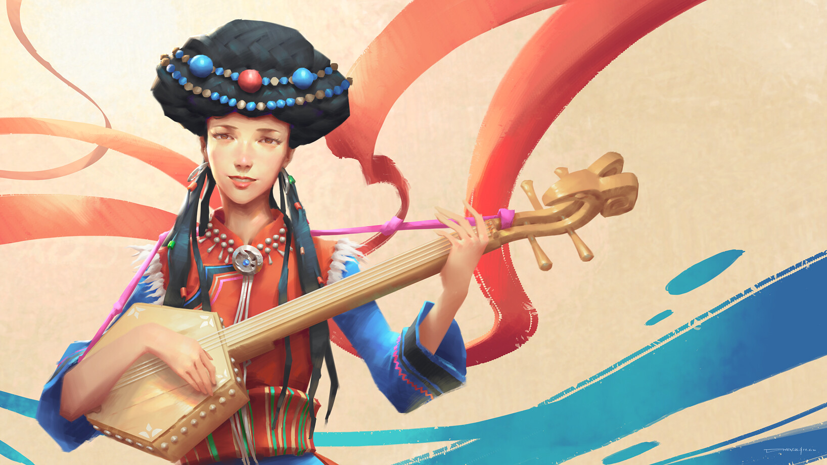ArtStation - minority nationality in Yunan China --Pumi 2