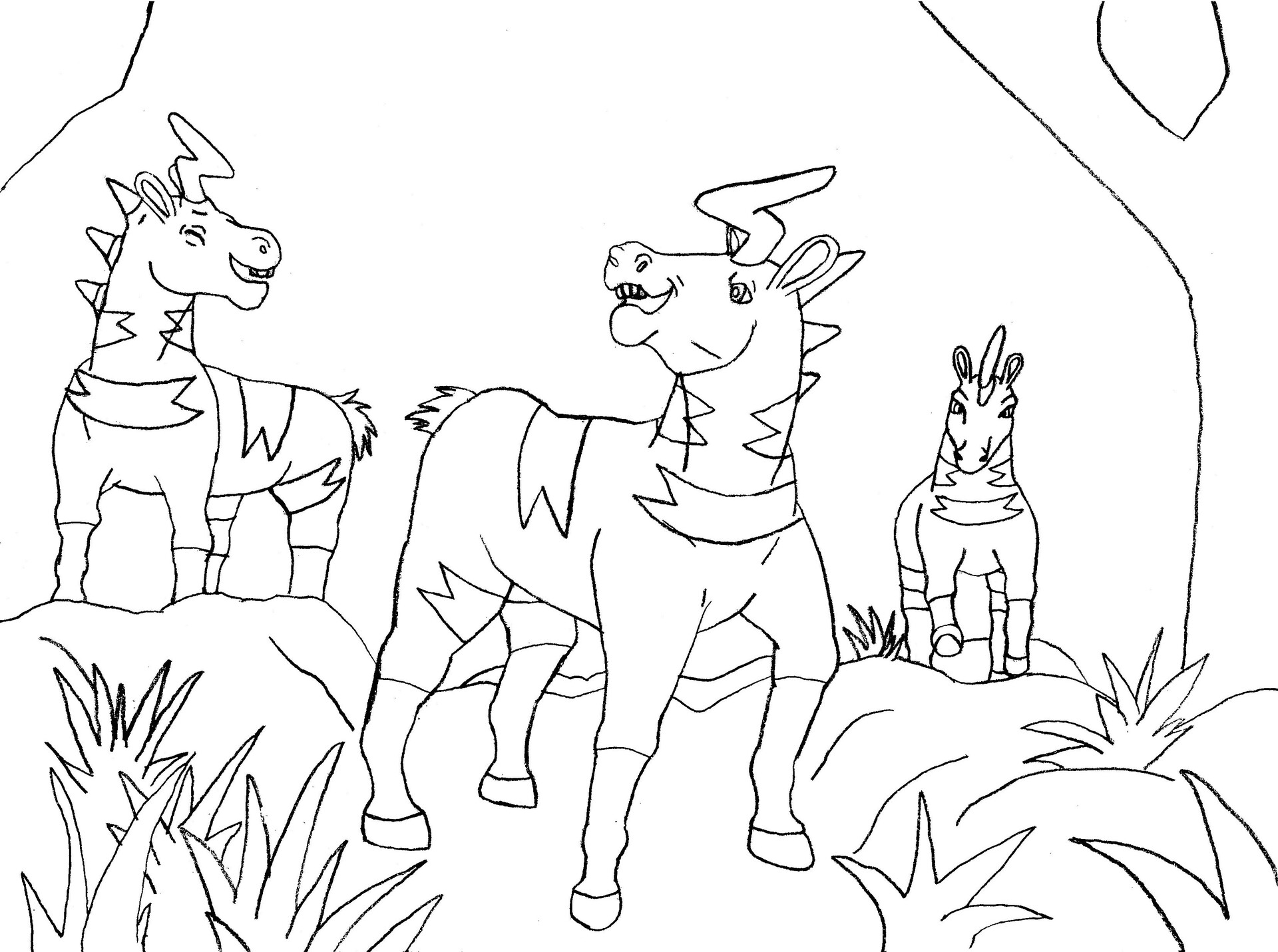 sawsbuck pokemon coloring page