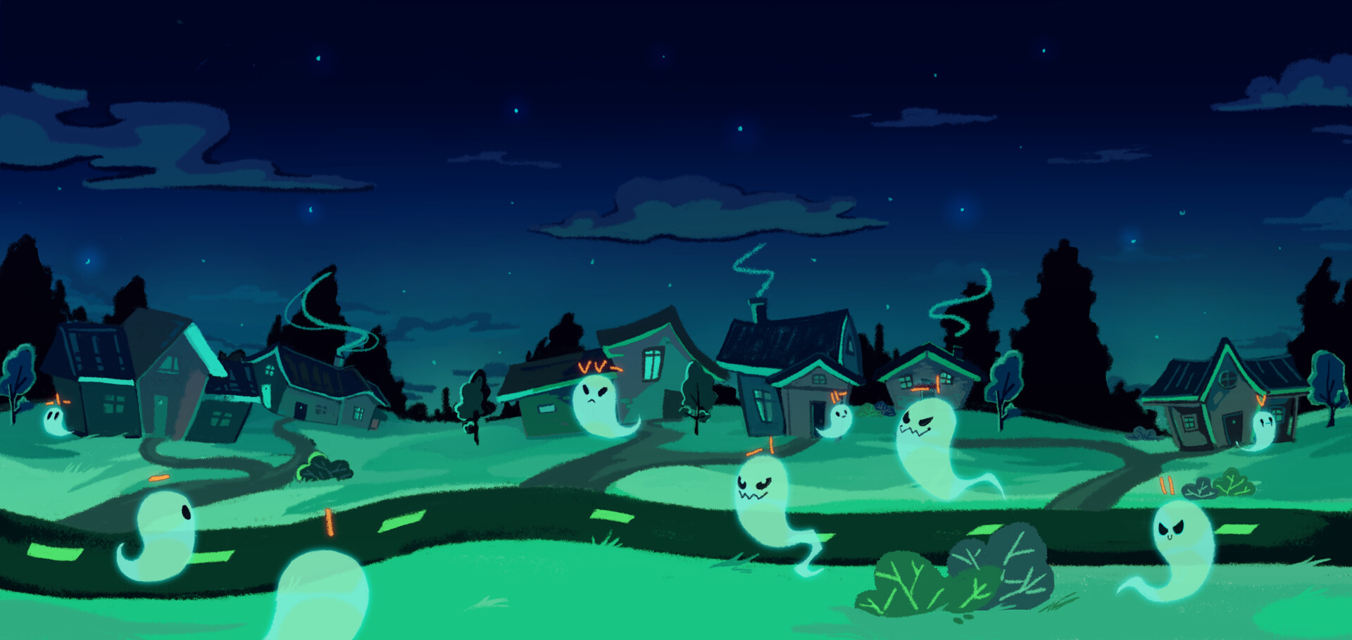 ArtStation - Background town