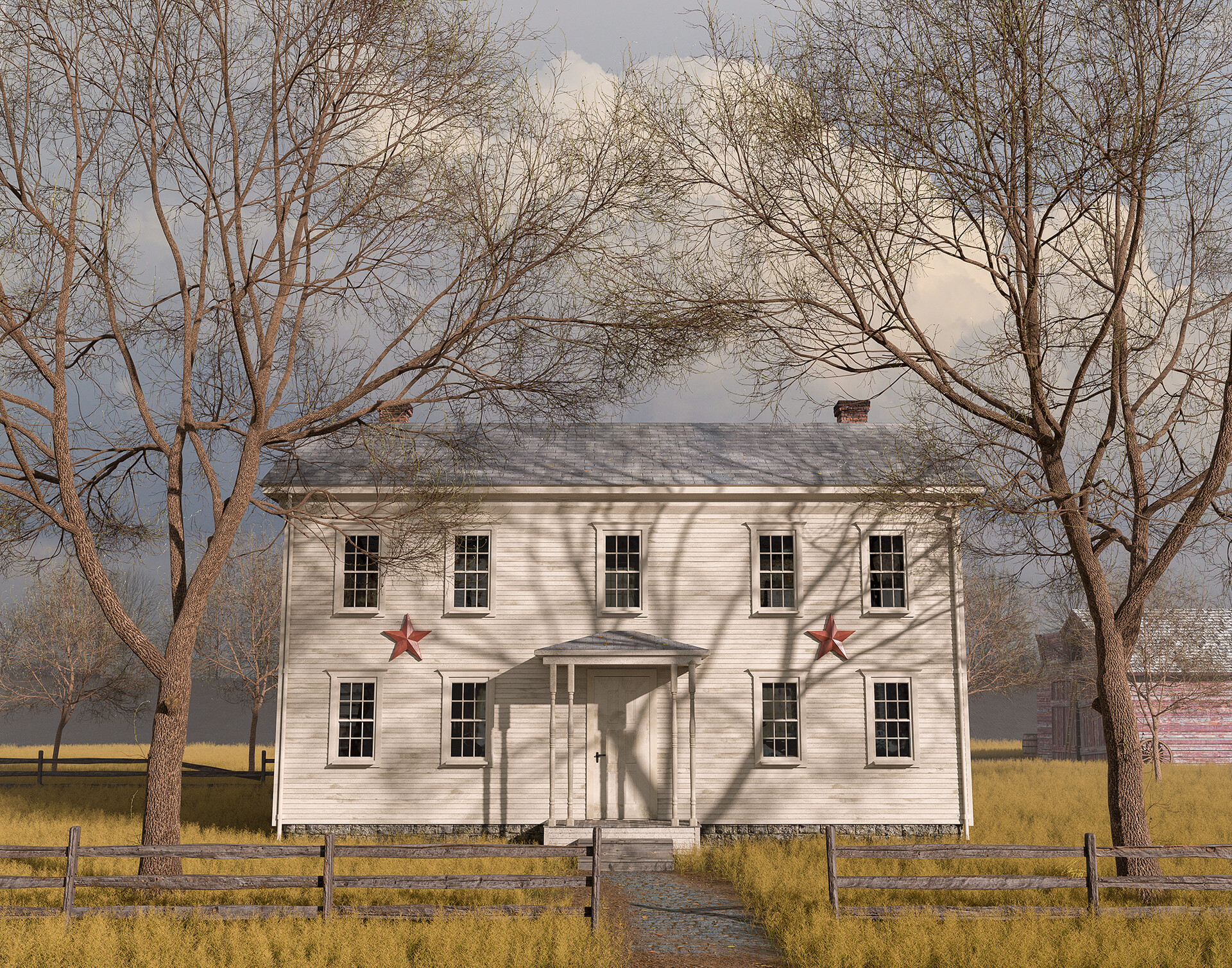 ArtStation - Federalist Style Farmhouse