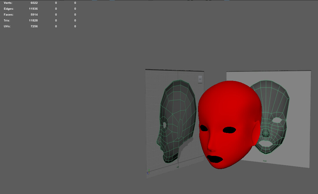 ArtStation - Head Semi High Poly