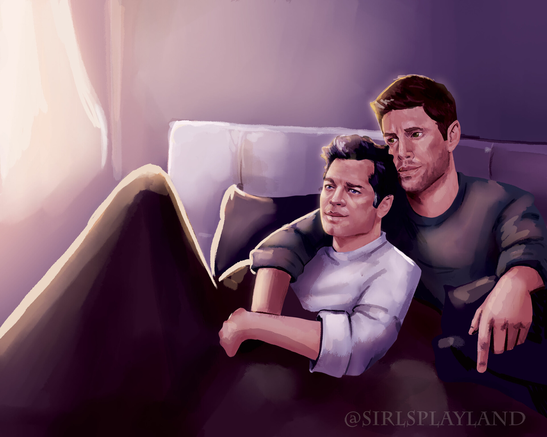 destiel cuddling
