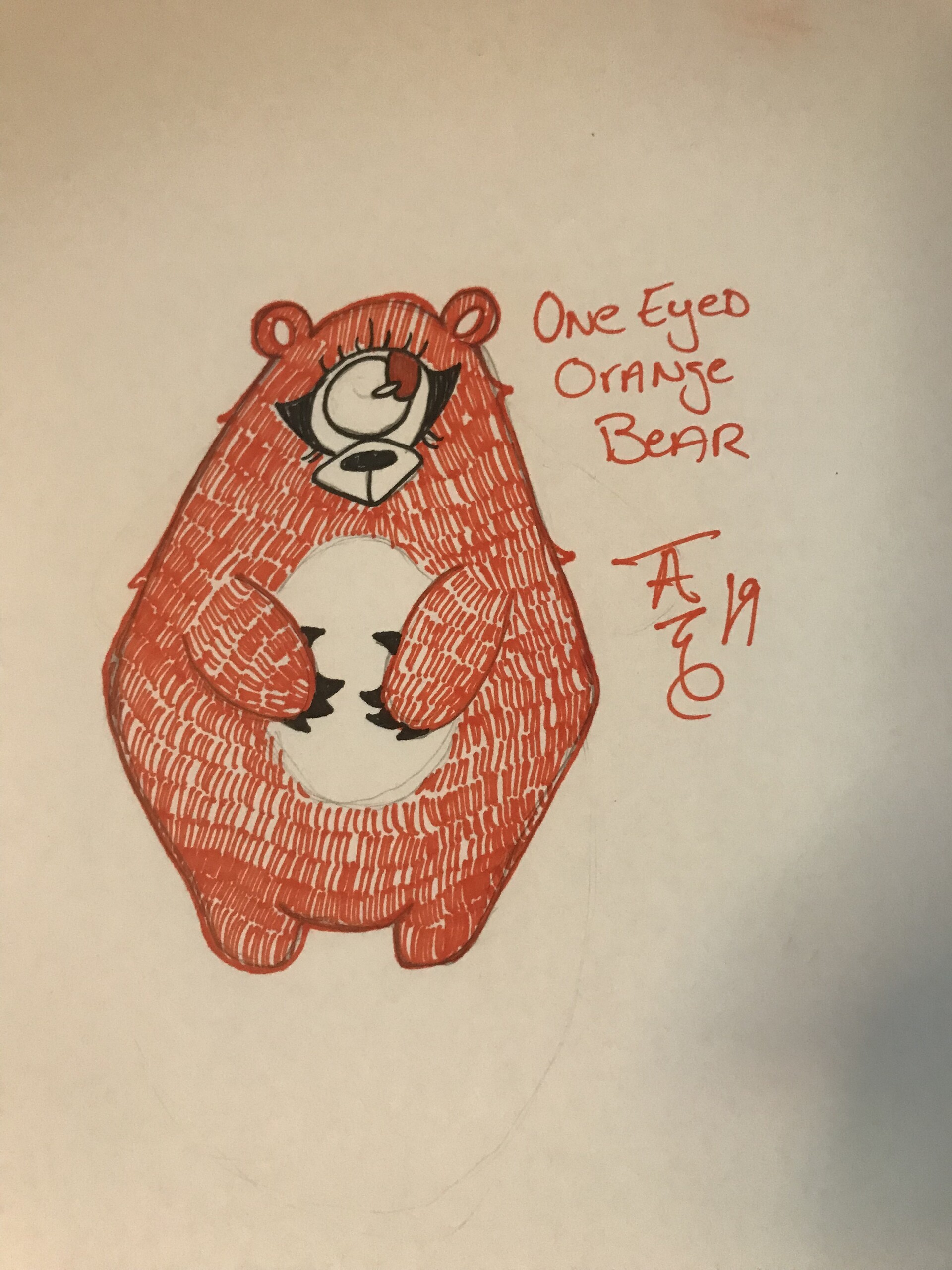 ArtStation - One Eyed Orange Bear #1